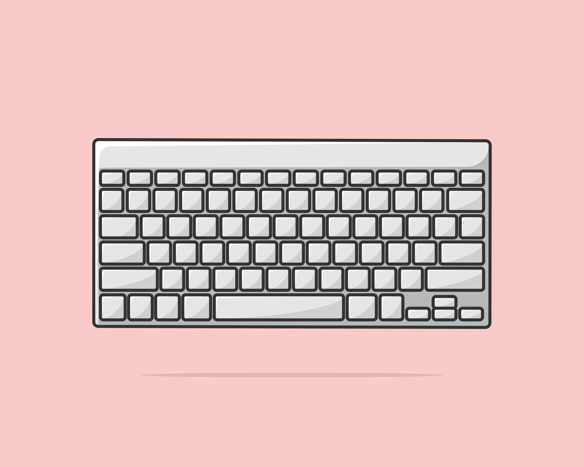 Teclado De Computadora Caricaturesco O Teclado Numérico Sobre Fondo Claro Diseño De
