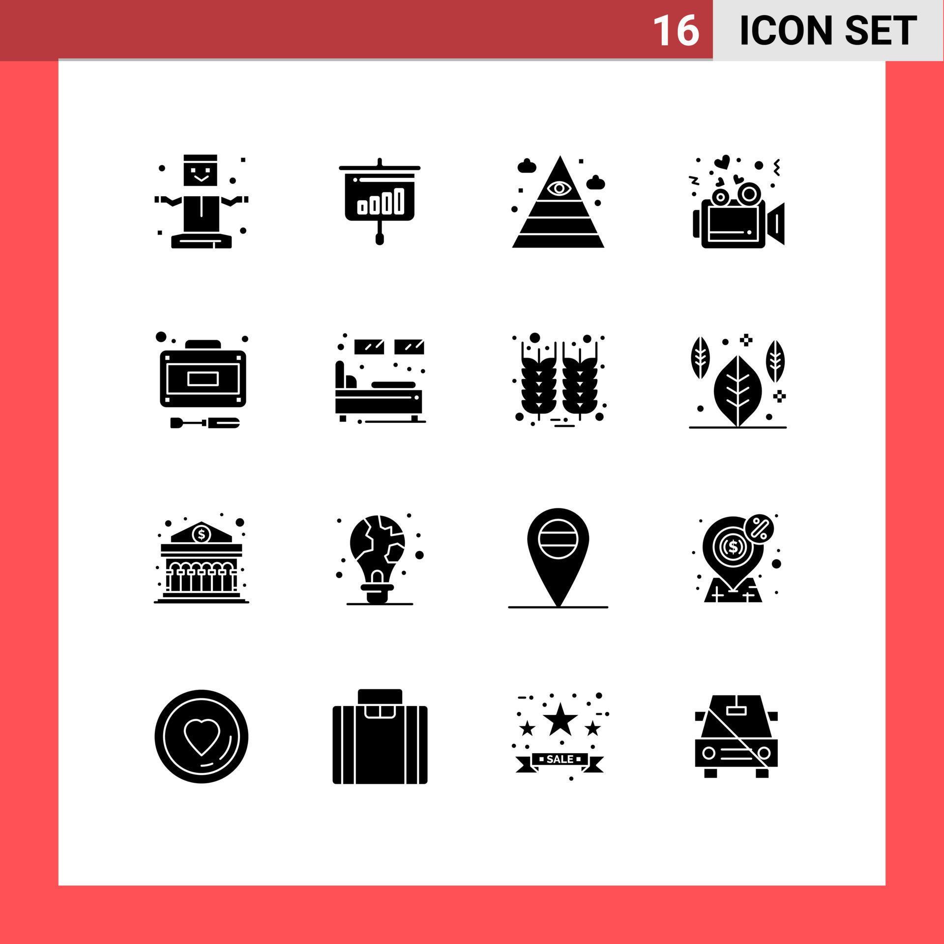 Stock Vector Icon Pack of 16 Line Signs and Symbols for development ...