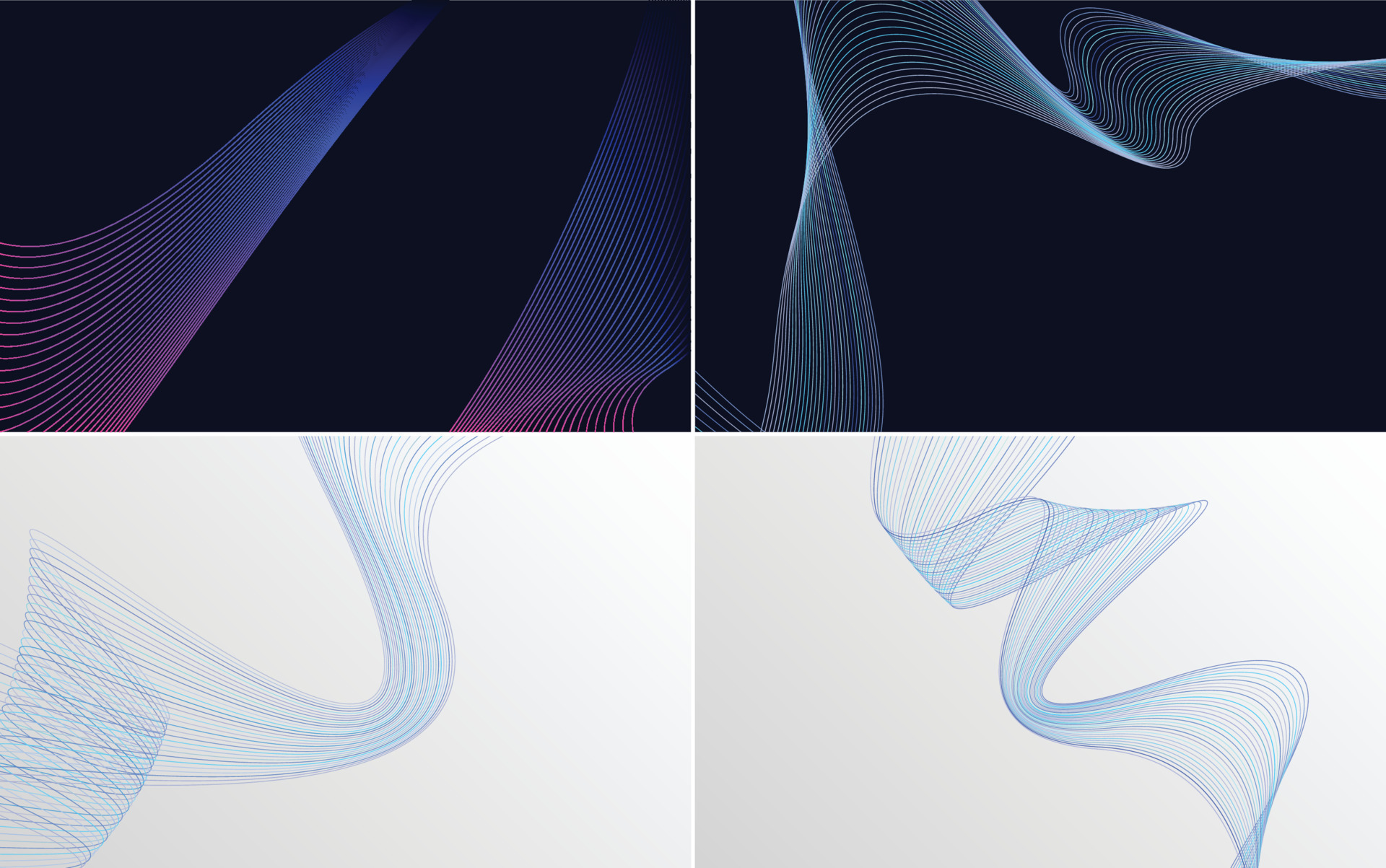 Enhance your design with this set of 4 vector line backgrounds 17278839 ...