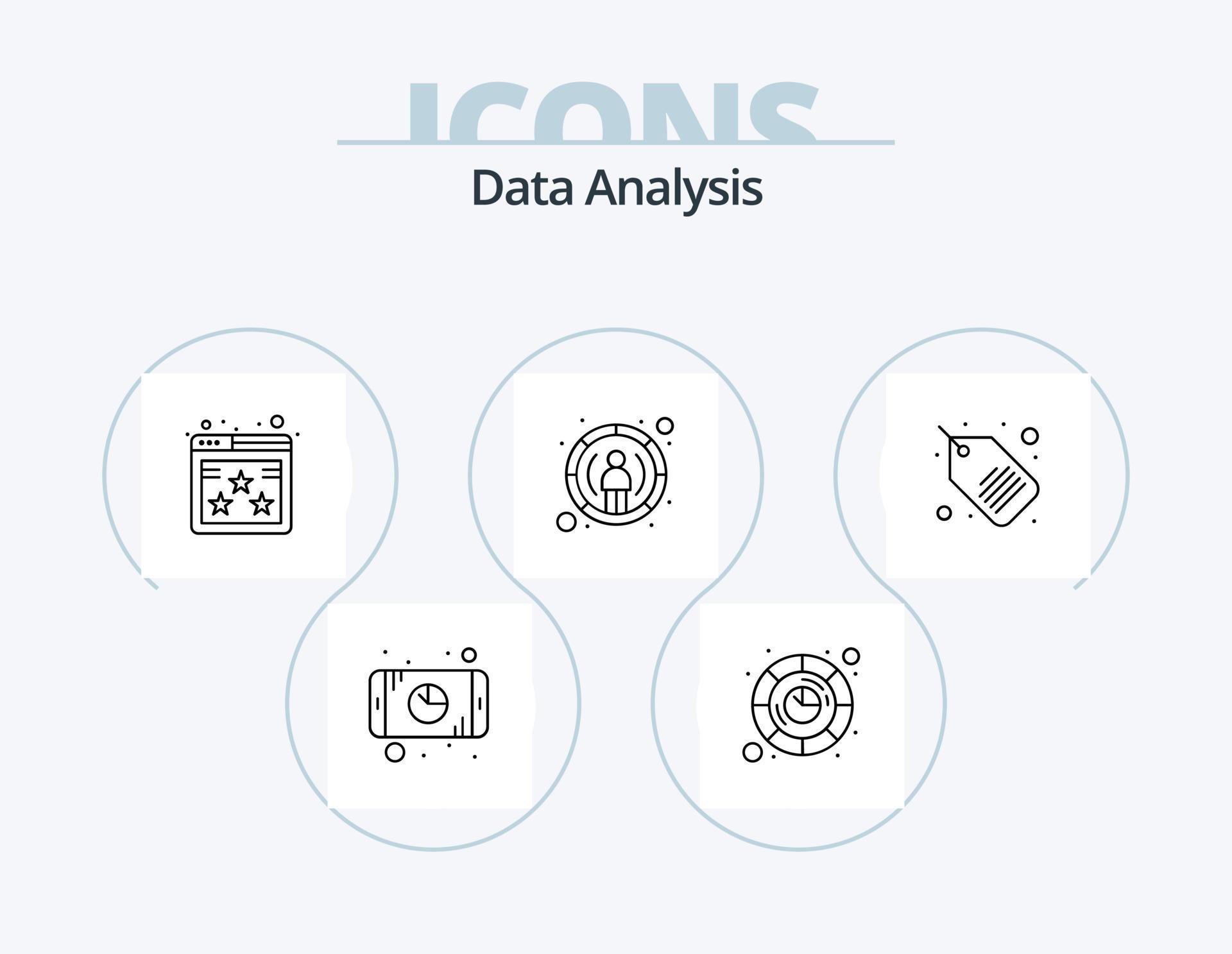 Data Analysis Line Icon Pack 5 Icon Design Analytics Data Report