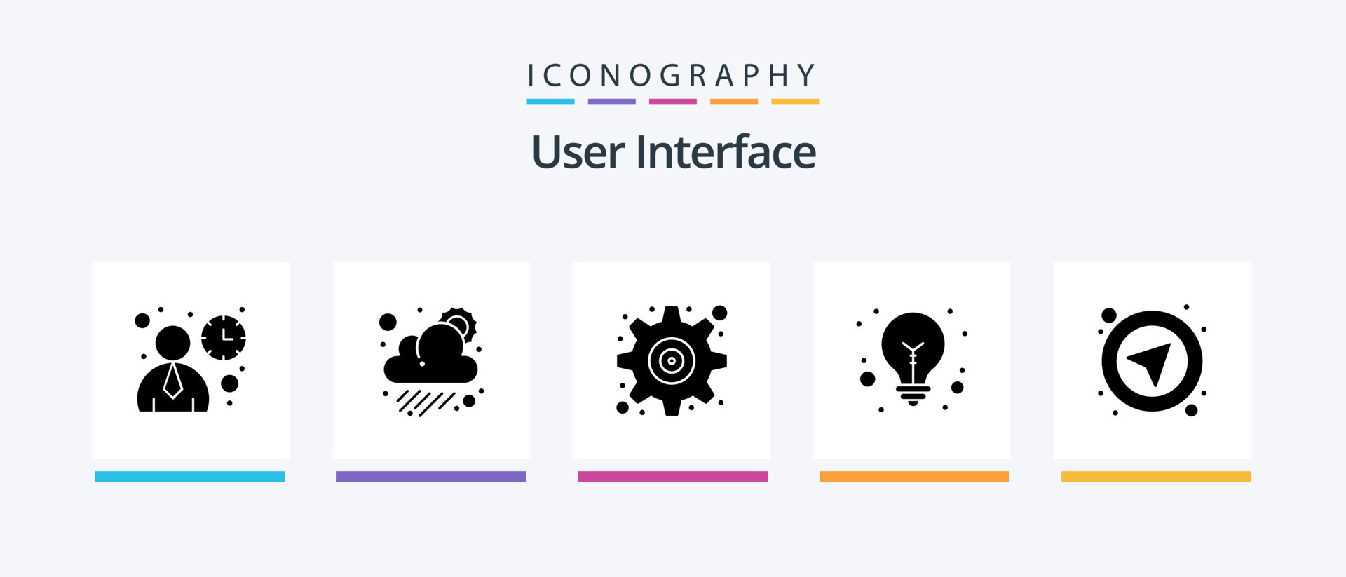 User Interface Glyph 5 Icon Pack Including select. interface. gear ...