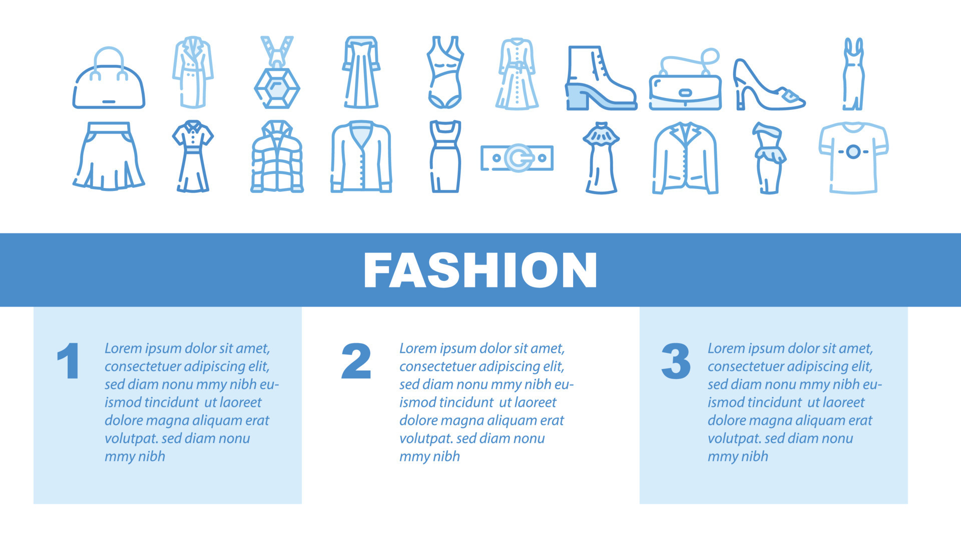 Fashion Store Garment And Shoes Landing Header Vector 17284004 Vector ...