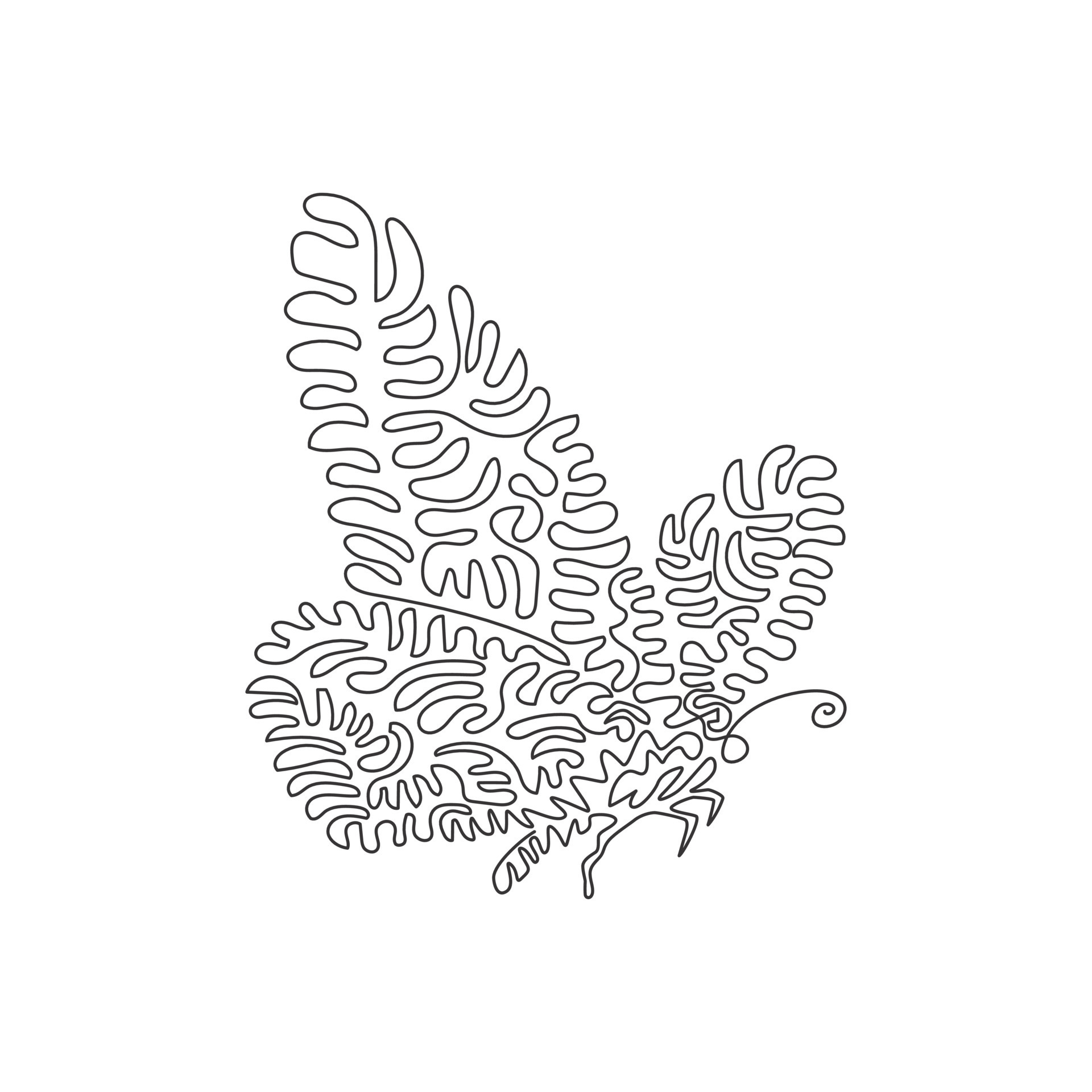 Single Swirl Continuous Line Drawing Of Adorable Butterfly Abstract Art