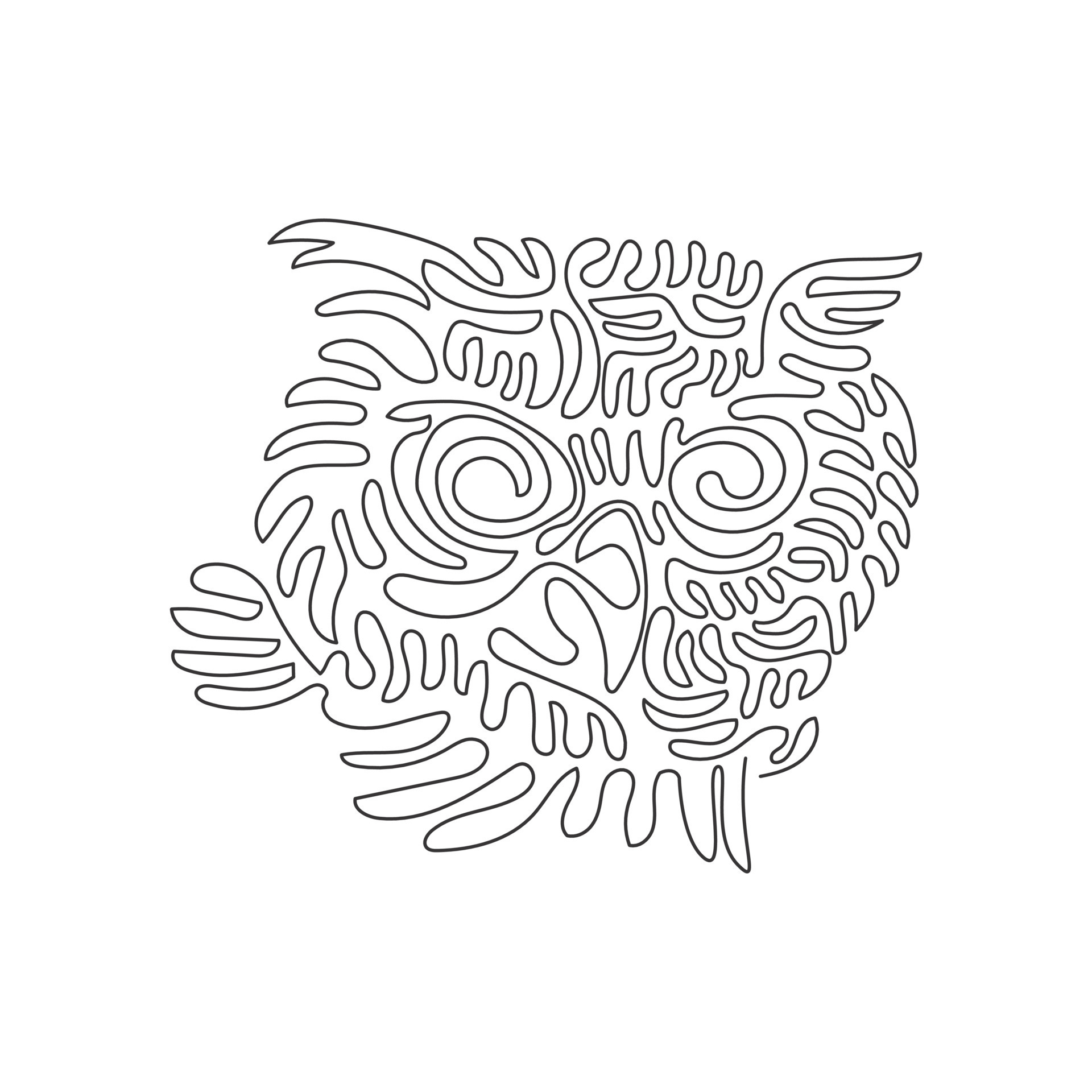 Continuous Curve One Line Drawing Of Adorable Owl Curve Abstract Art