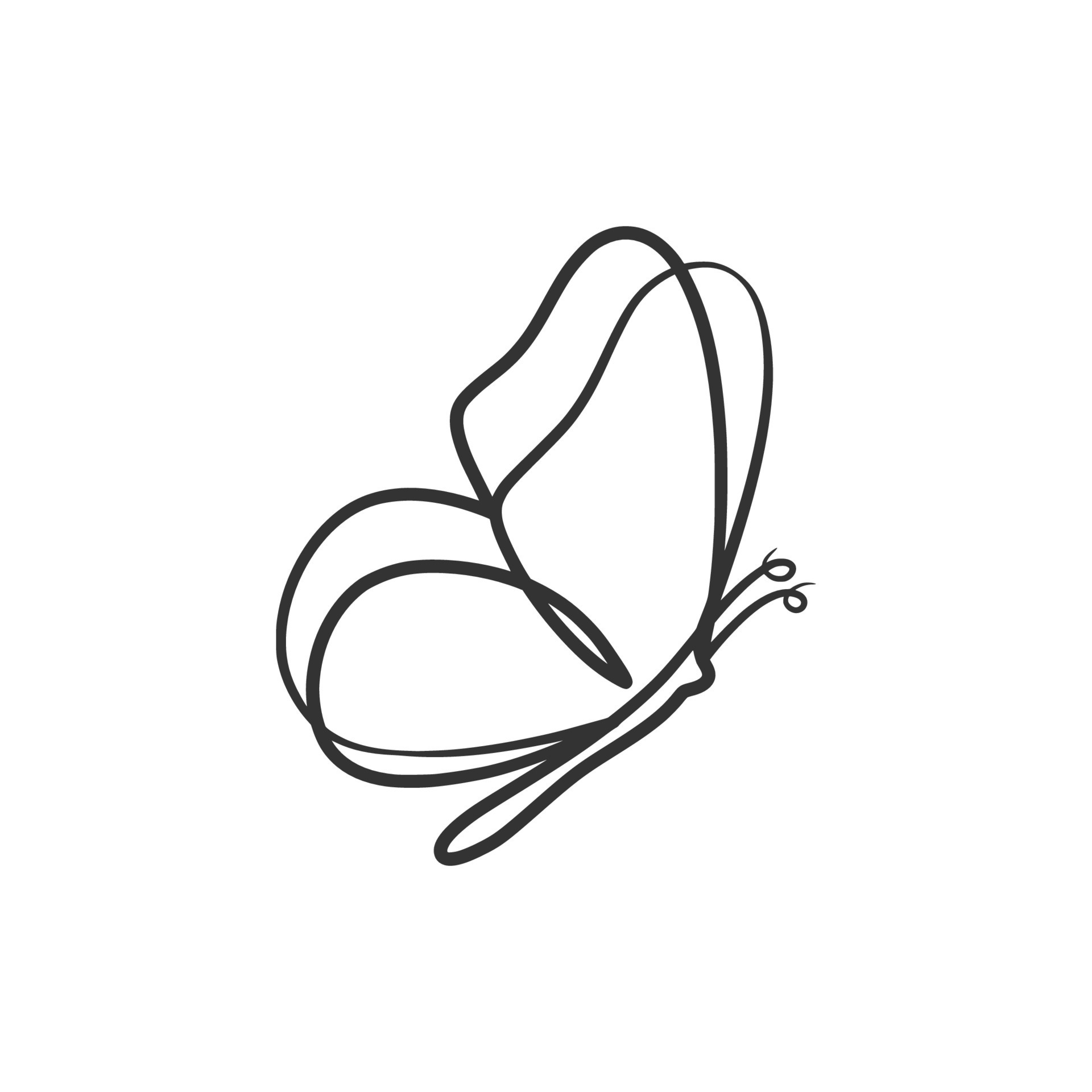 Butterfly Continuous Line Art Drawing 17286745 Vector Art At Vecteezy
