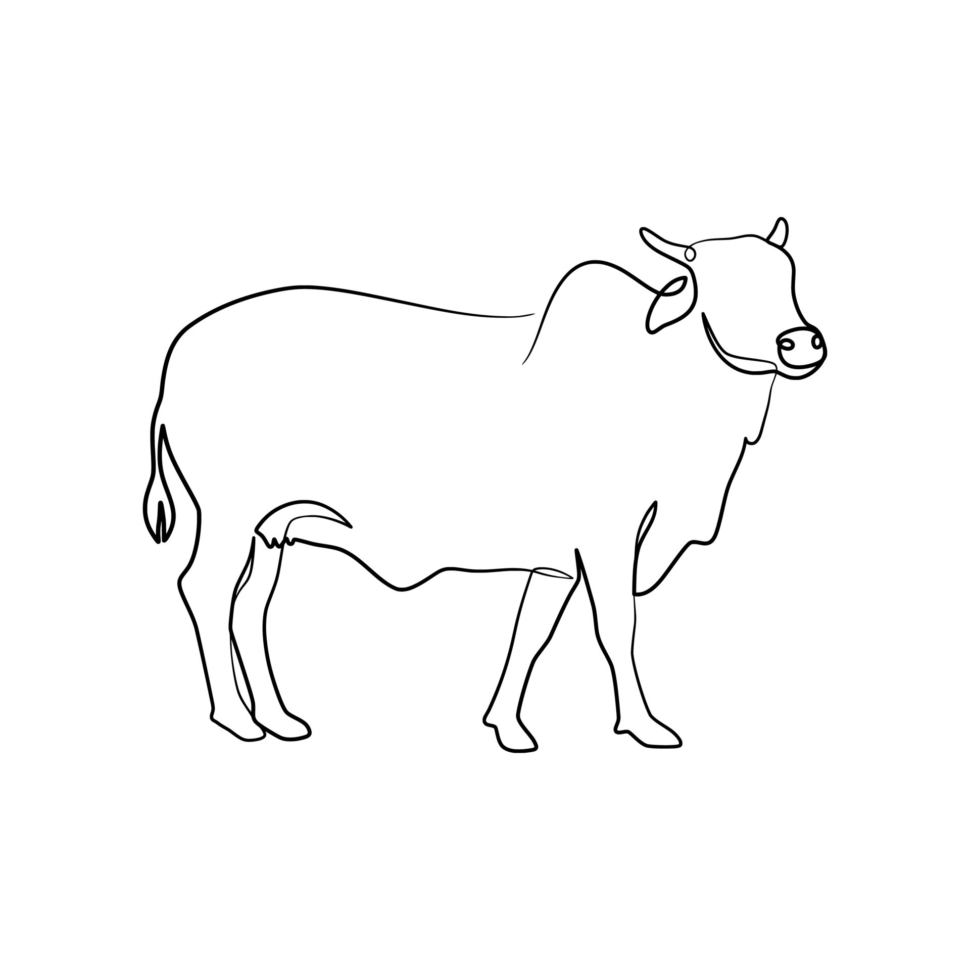 Cow continuous line art design 17286789 Vector Art at Vecteezy Cow continuous line art design 17286789 Vector Art at Vecteezy