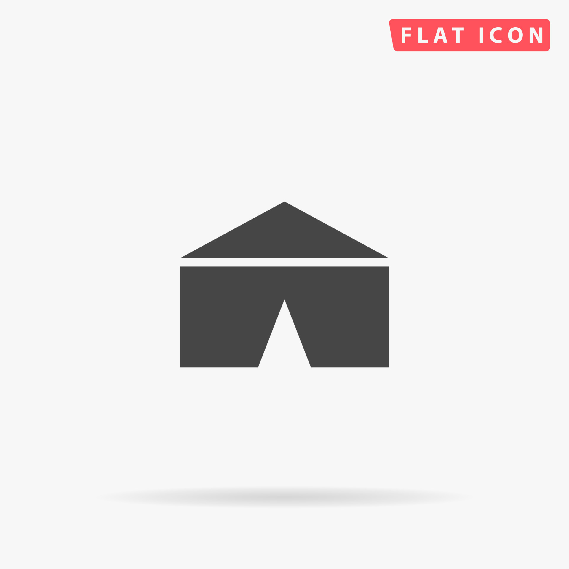 Canopy Tent flat vector icon. Glyph style sign. Simple hand drawn ...