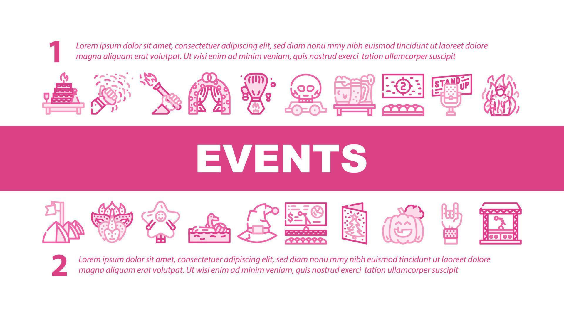 Events And Festival Landing Header Vector 17290825 Vector Art at Vecteezy