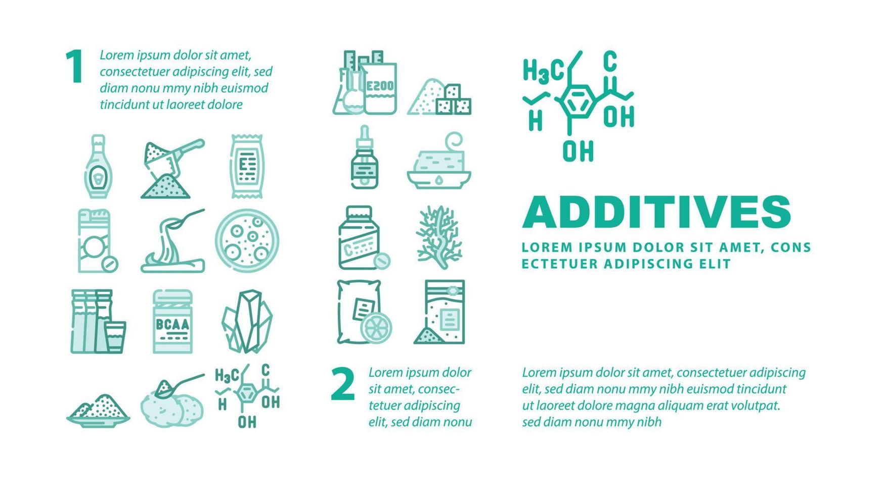 Food Additives Formula Landing Header Vector 17290831 Vector Art At