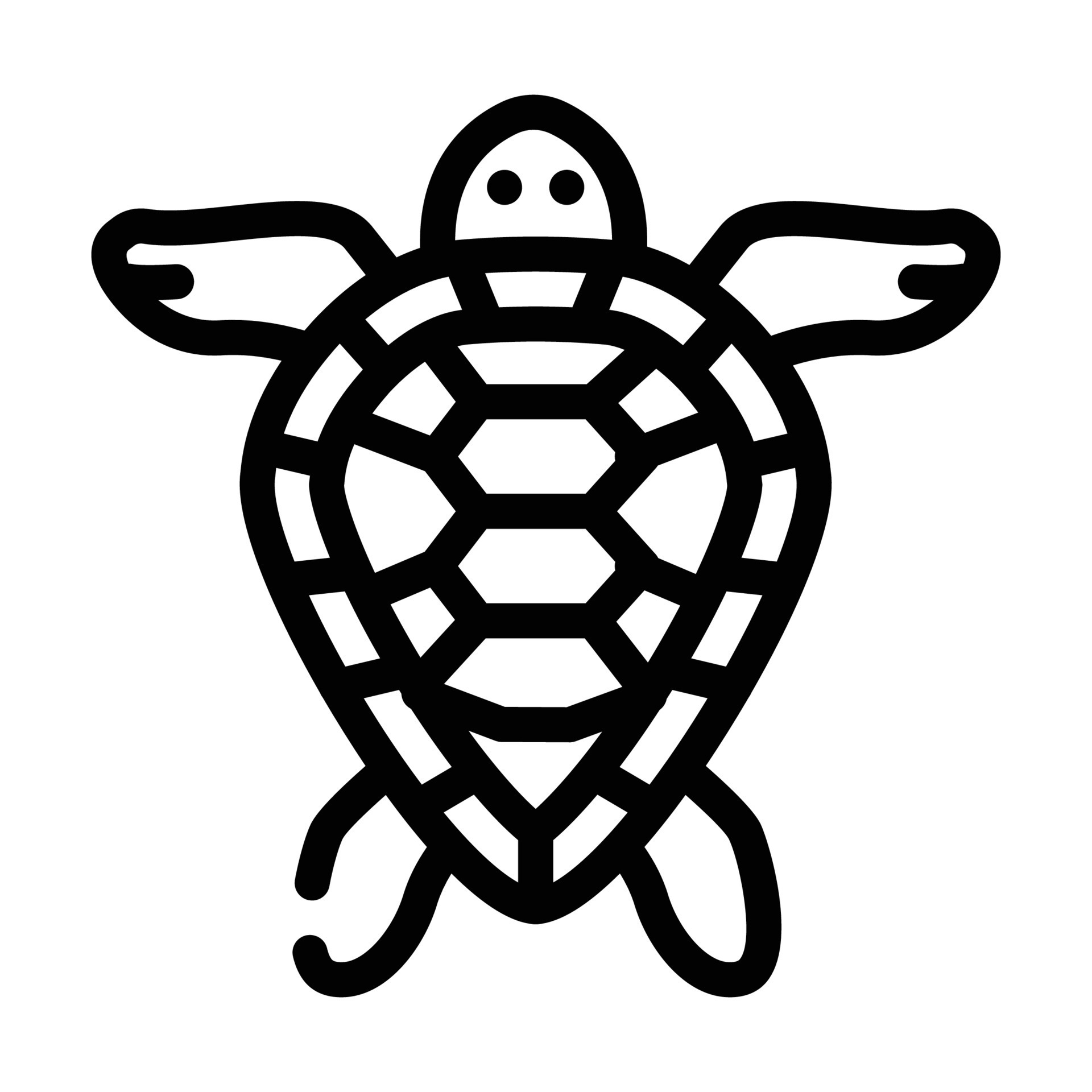 turtle aquatic animal line icon vector illustration 17291585 Vector Art ...