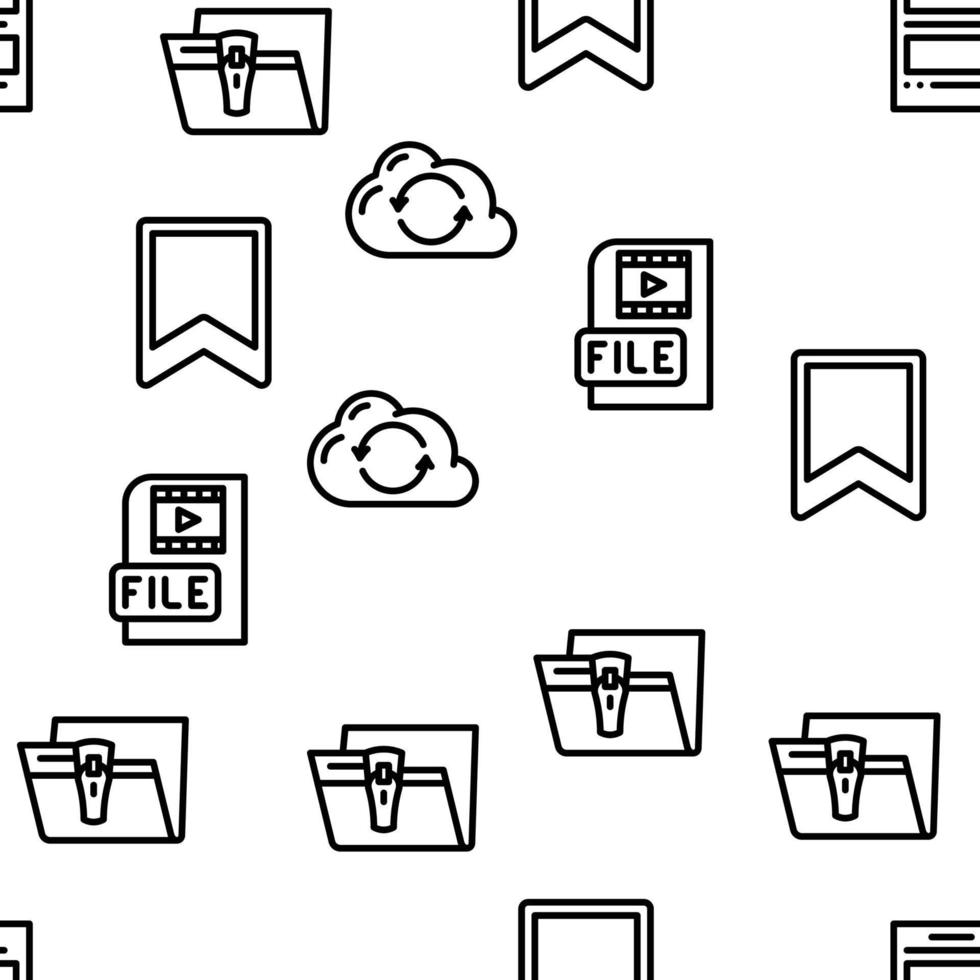 File Computer Digital Document Vector Seamless Pattern 17292306 Vector ...