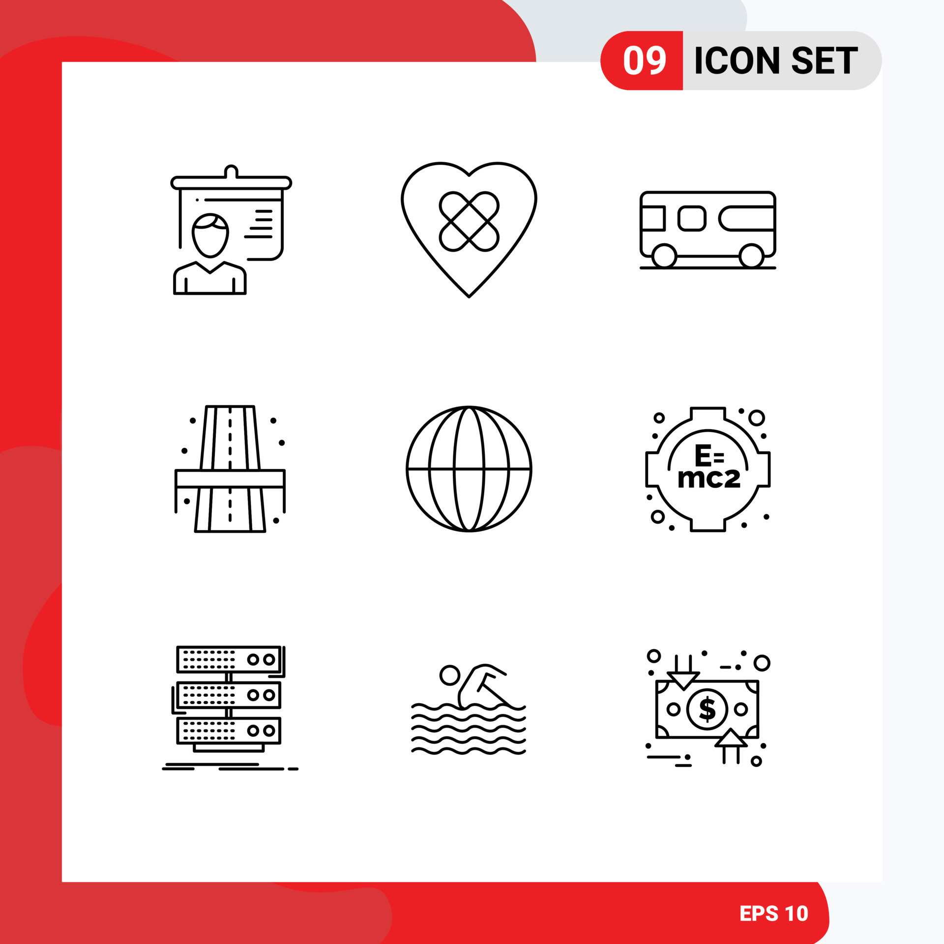 Set Of 9 Modern Ui Icons Symbols Signs For Globe Earth Combo Way Life Editable Vector Design