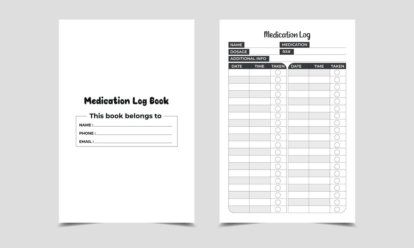 Medication Log Book KDP interior journal 17293029 Vector Art at Vecteezy Medication Log Book KDP interior journal 17293029 Vector Art at Vecteezy