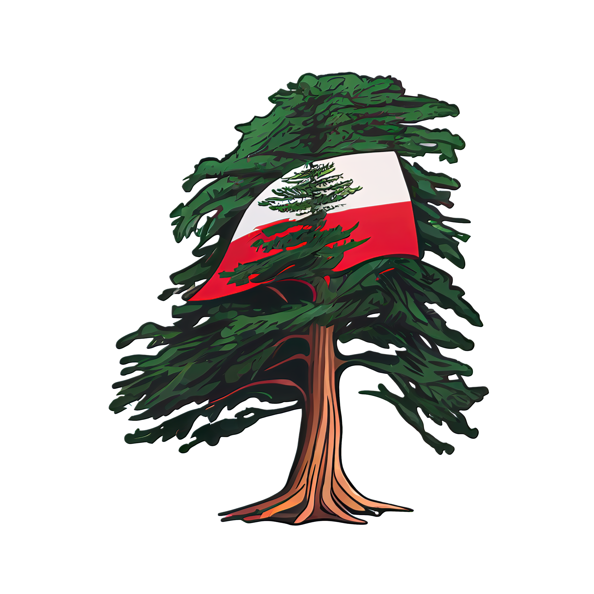 C l brez Le Liban Avec Un Autocollant De Dessin Anim Symbolique D c-l-brez-le-liban-avec-un-autocollant-de-dessin-anim-symbolique-d