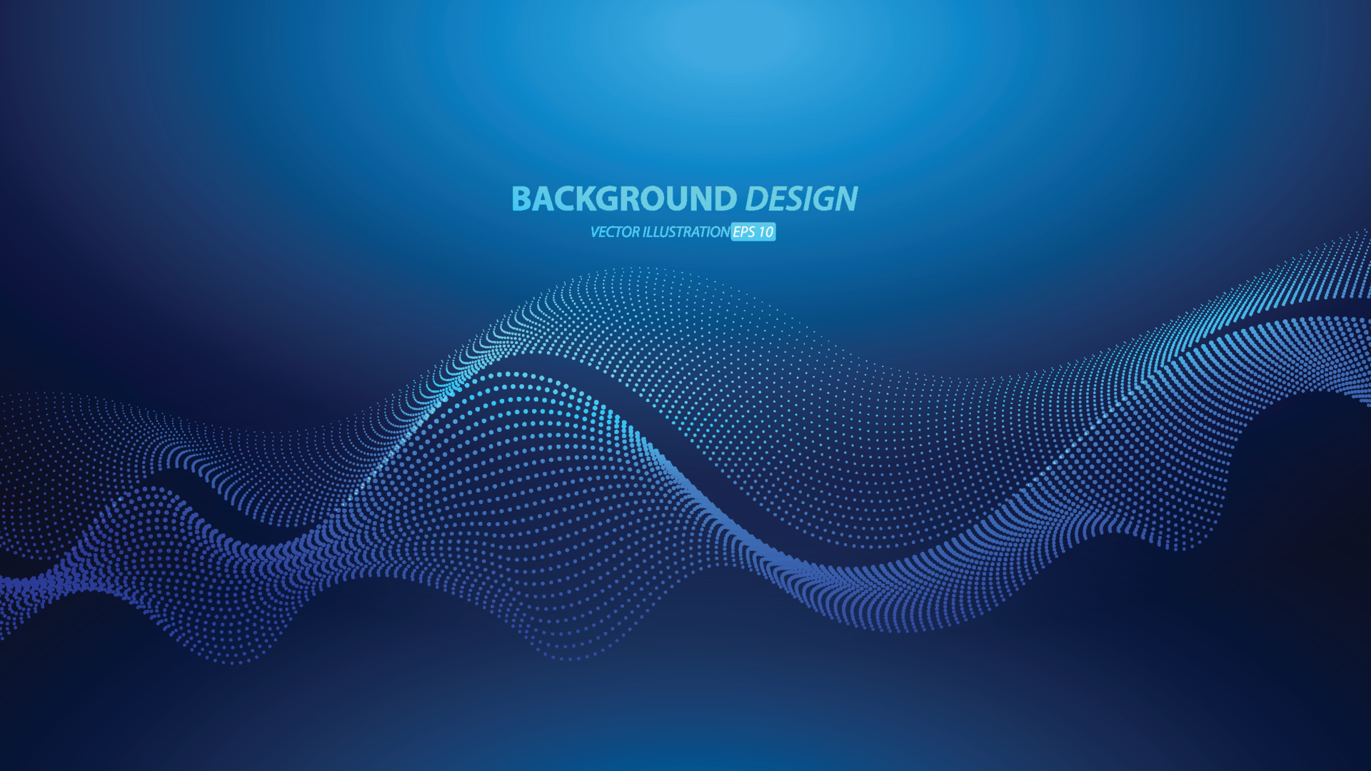 Abstract dark blue gradient color background. with flowing particles. Digital future technology ...