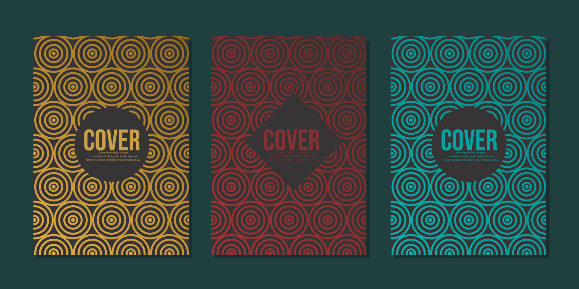 Vector set of cover design template with minimal geometric patterns ...