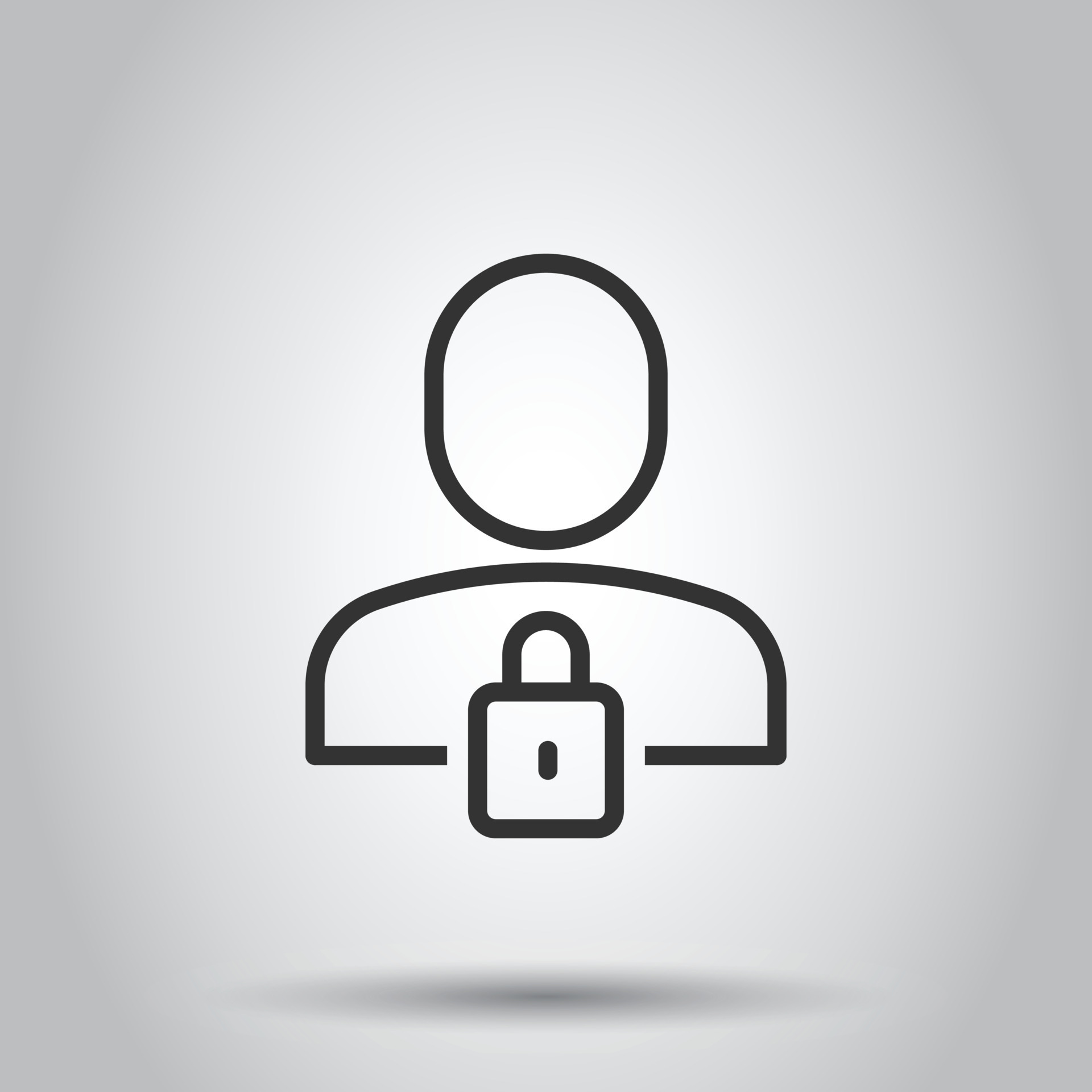 Login Icon In Flat Style People Secure Access Vector Illustration On