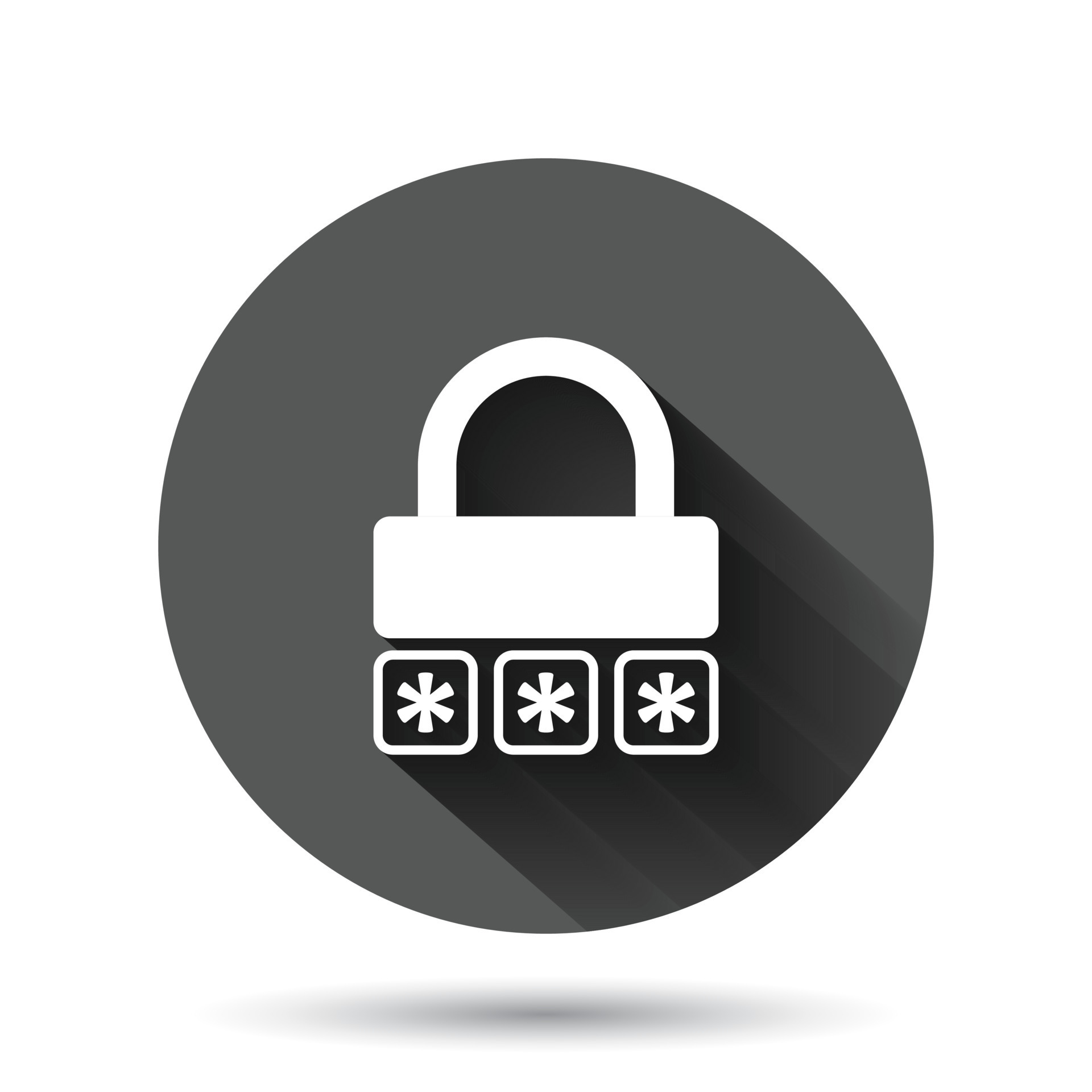 Login Icon In Flat Style Password Access Vector Illustration On Black