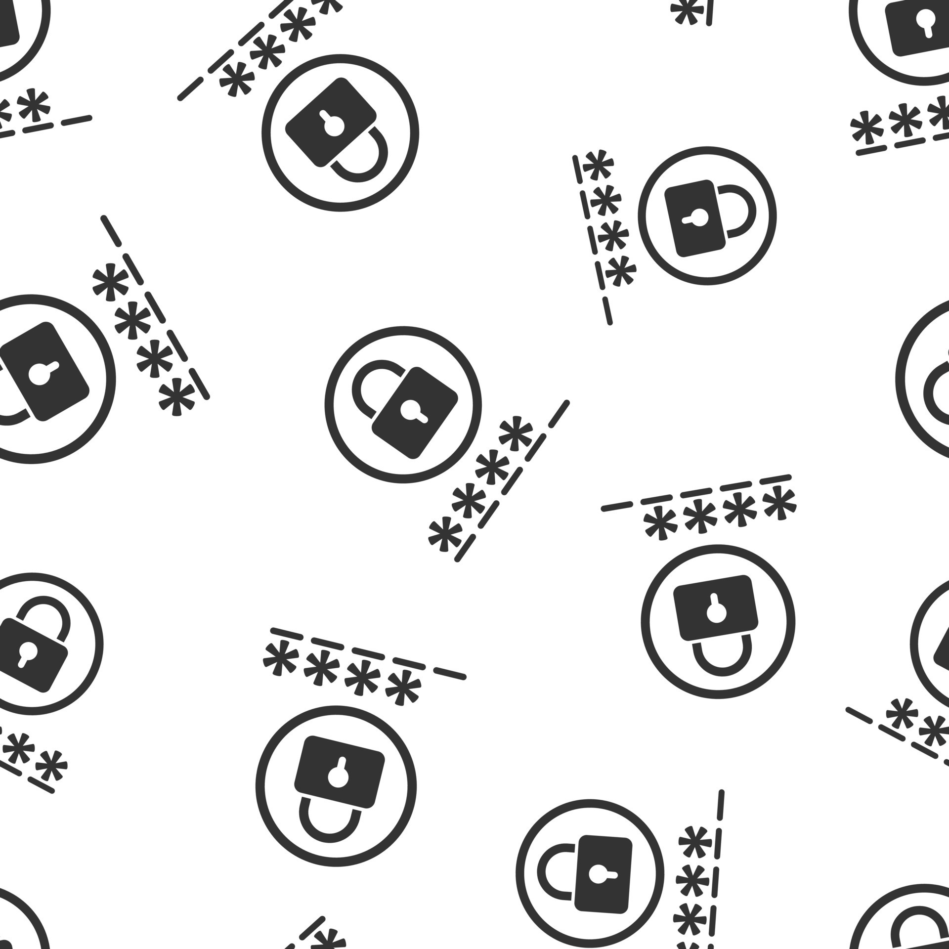 Login Icon In Flat Style Password Access Vector Illustration On White
