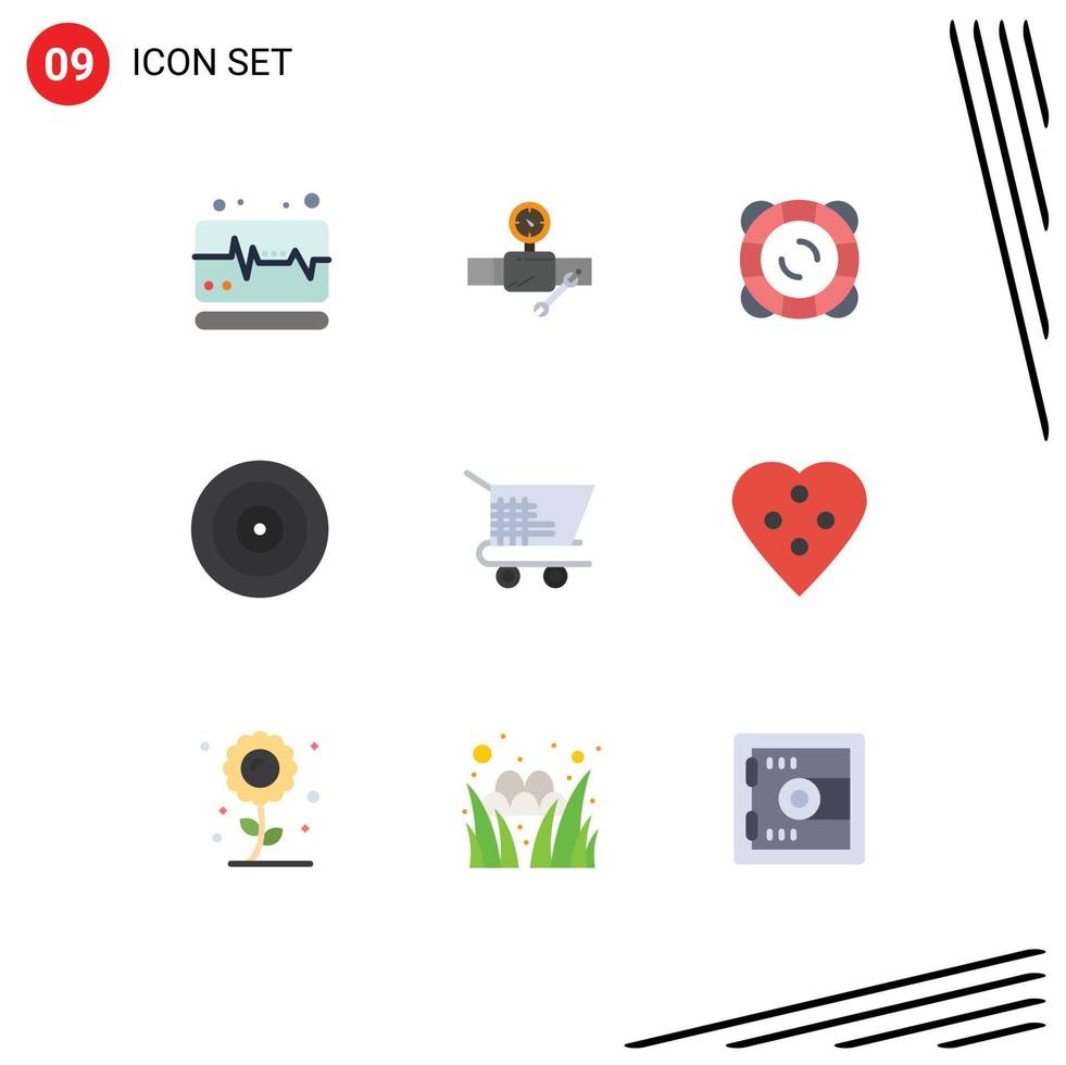 9 Universal Flat Colors Set For Web And Mobile Applications Trolley Ecommerce Target Protection