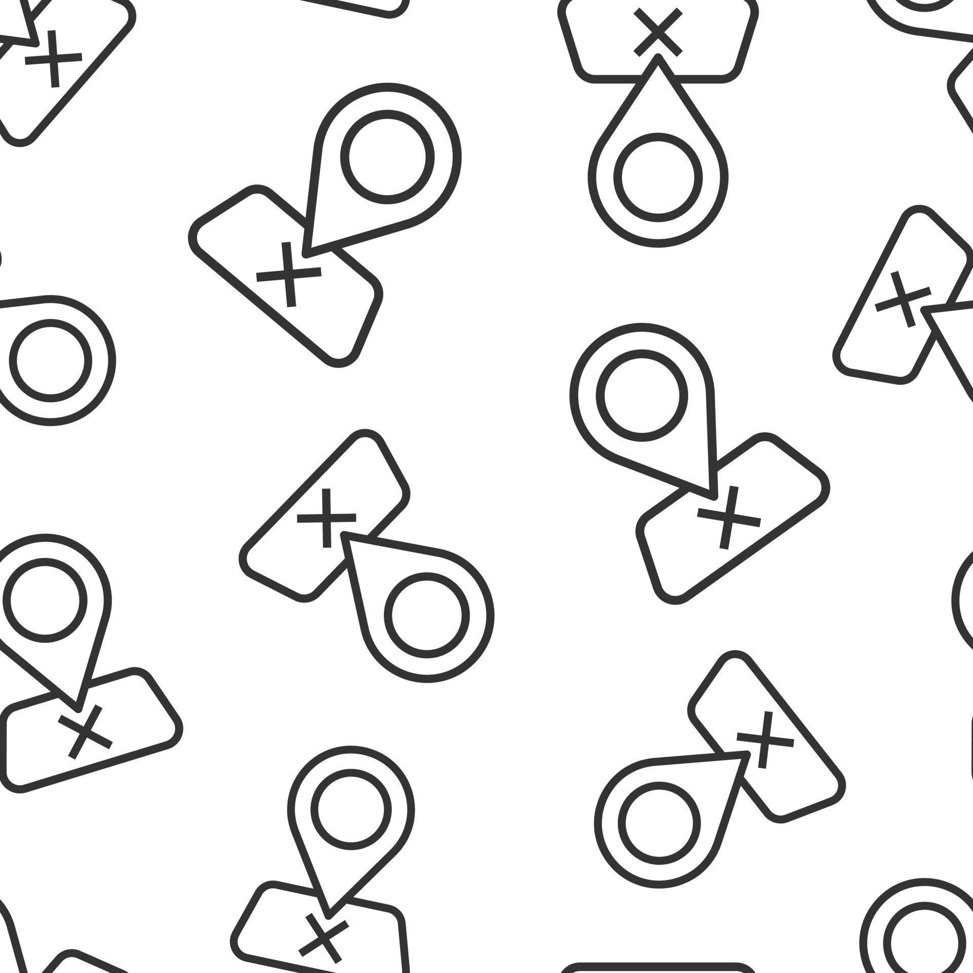 Map Pin Icon In Flat Style Gps Navigation Vector Illustration On White Isolated Background