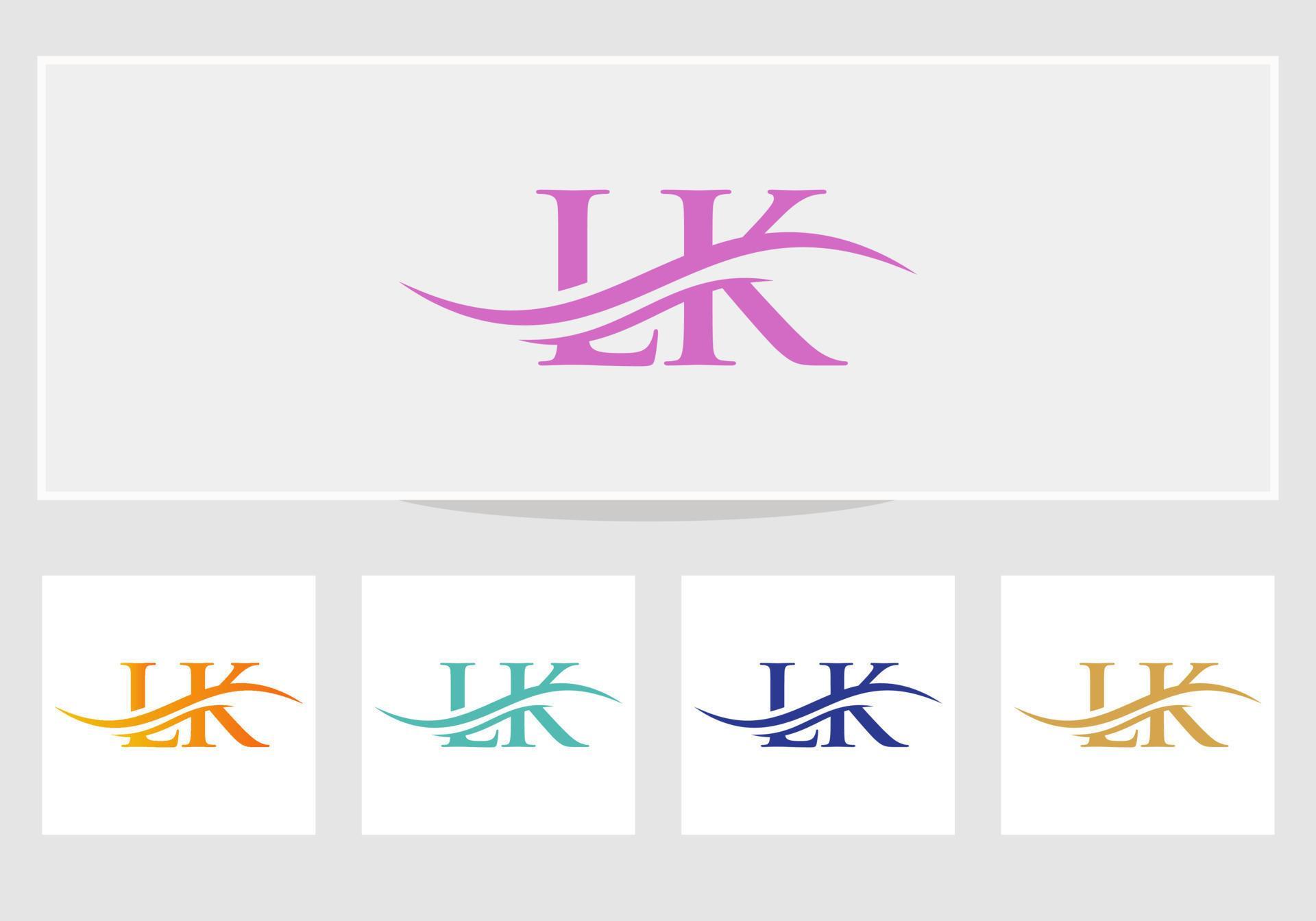 Lk Logo Monogram Letter Lk Logo Design Vector Lk Letter Logo Design