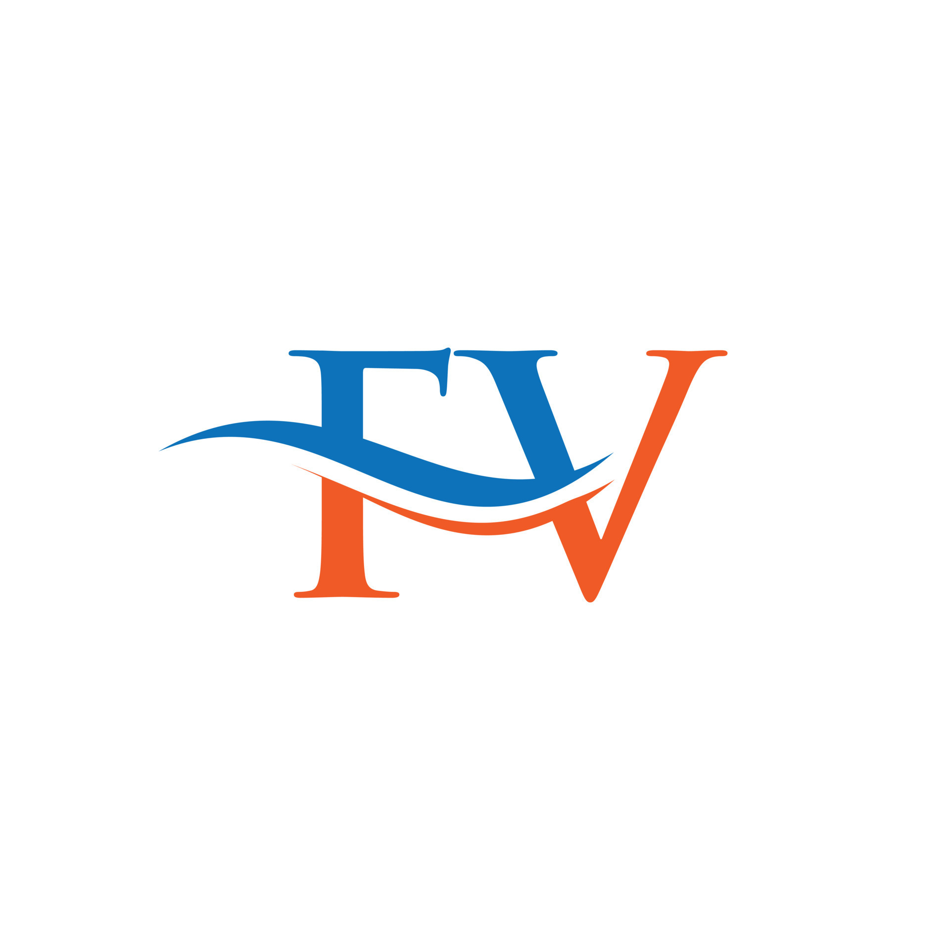 Creative FV letter with luxury concept. Modern FV Logo Design for business and company identity ...