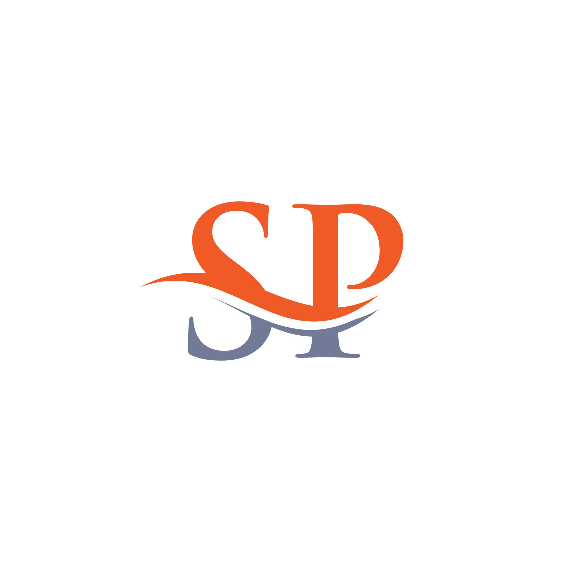 diseño de logotipo sp. diseño de logotipo de letra premium sp con concepto de onda de agua ...