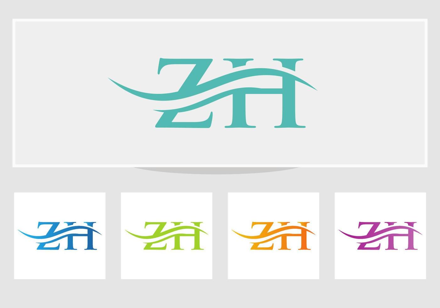 Modern ZH Logo Design for business and company identity. Creative ZH letter with luxury concept ...