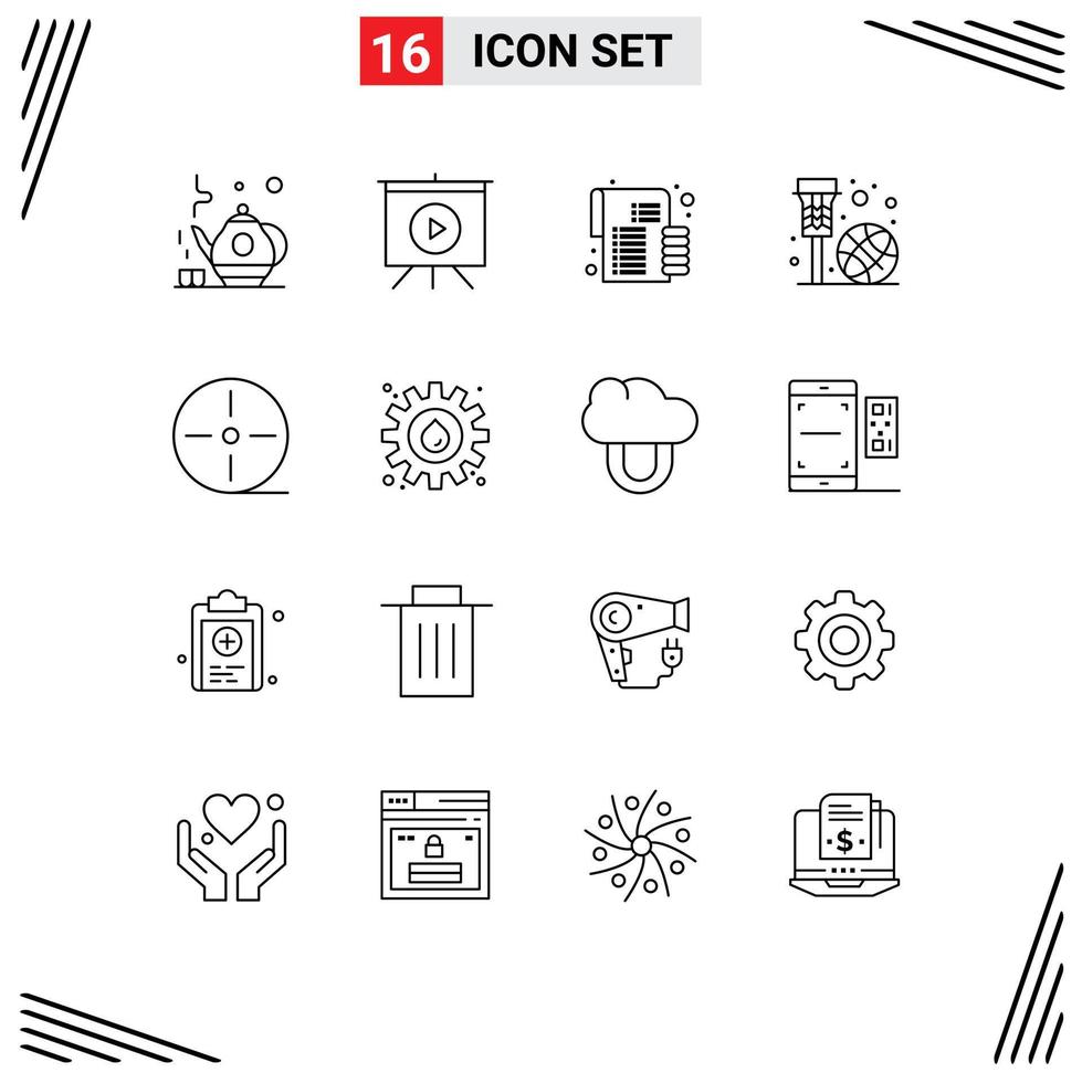 User Interface Pack Of 16 Basic Outlines Of Gadgets Devices Investment