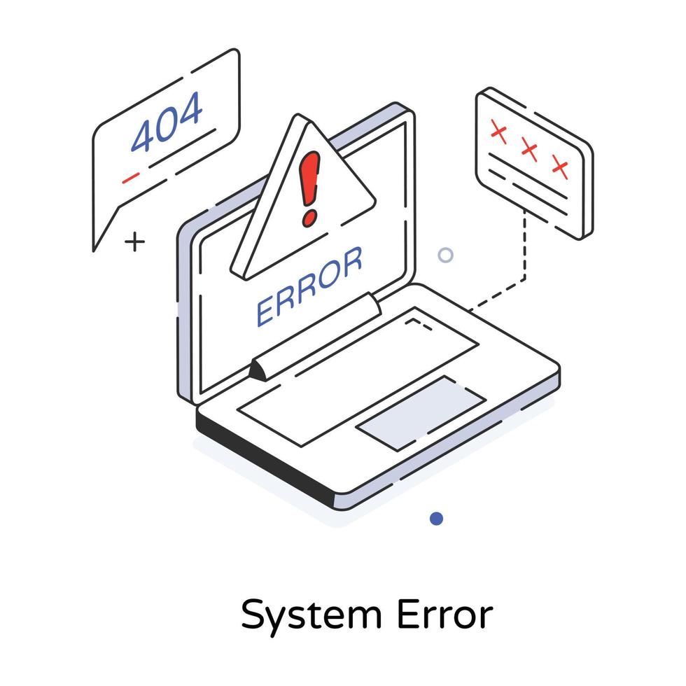 Trendy System Error 17309999 Vector Art at Vecteezy