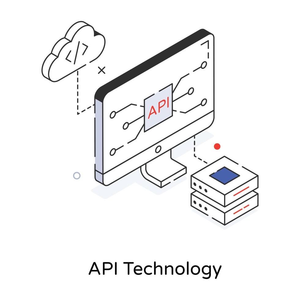 Trendy API Technology 17310022 Vector Art at Vecteezy