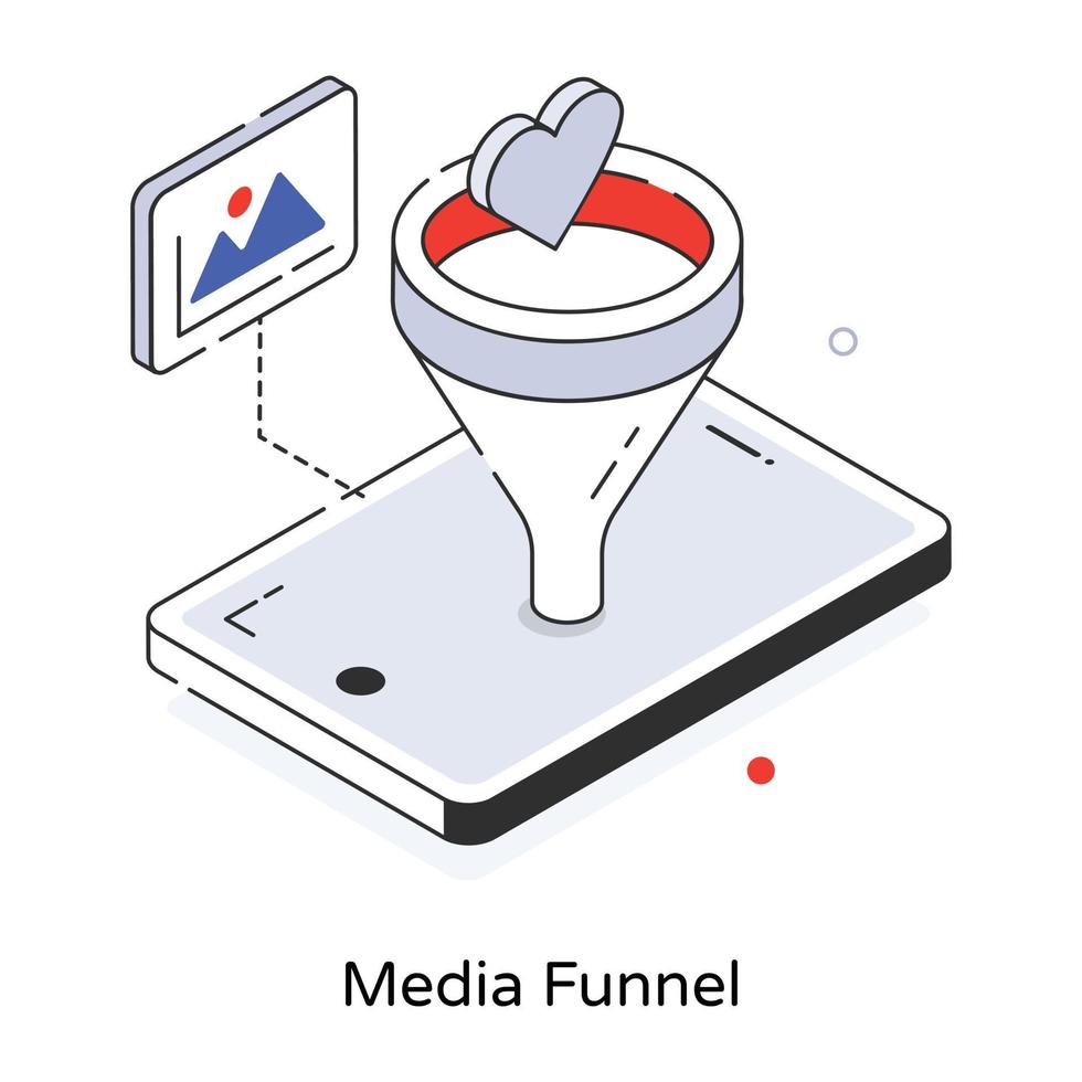 Trendy Media Funnel 17310033 Vector Art at Vecteezy