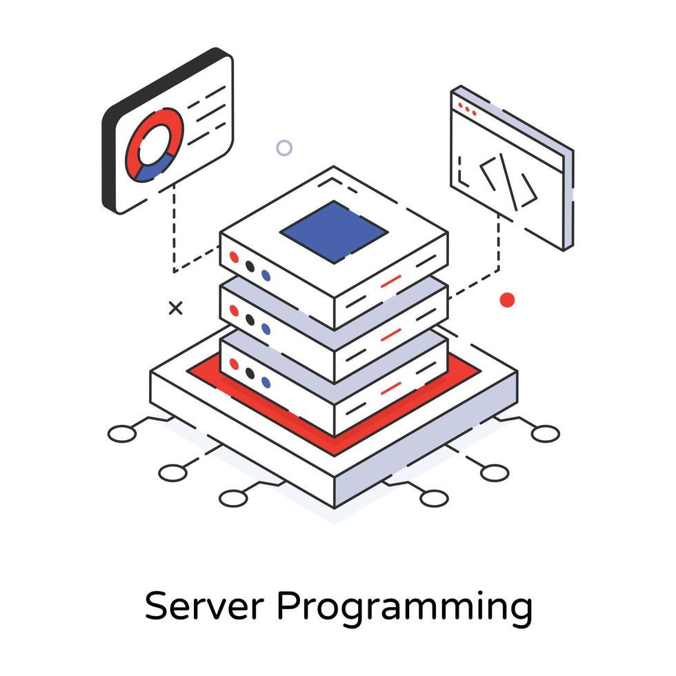 Trendy Server Programming 17310062 Vector Art at Vecteezy