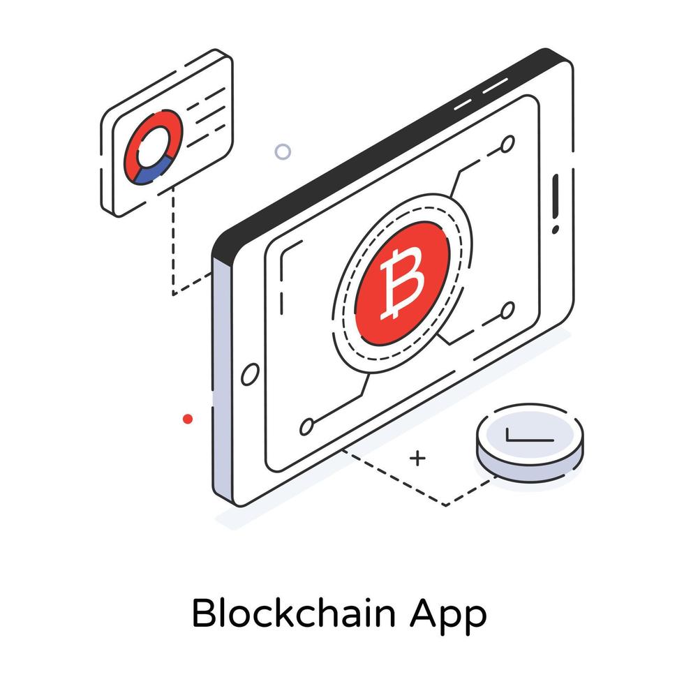 Trendy Blockchain App 17310068 Vector Art at Vecteezy