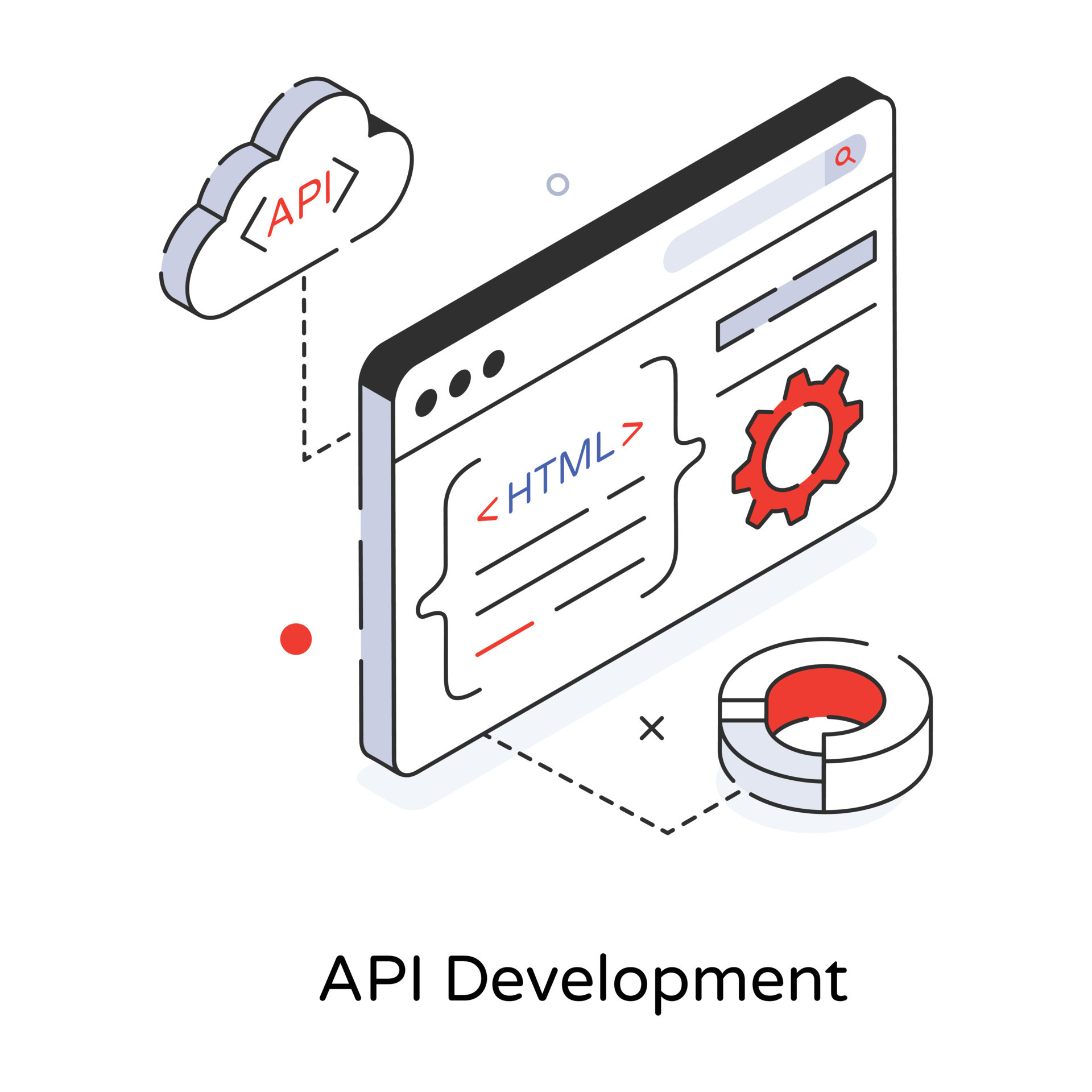 Trendy API Development 17310069 Vector Art at Vecteezy
