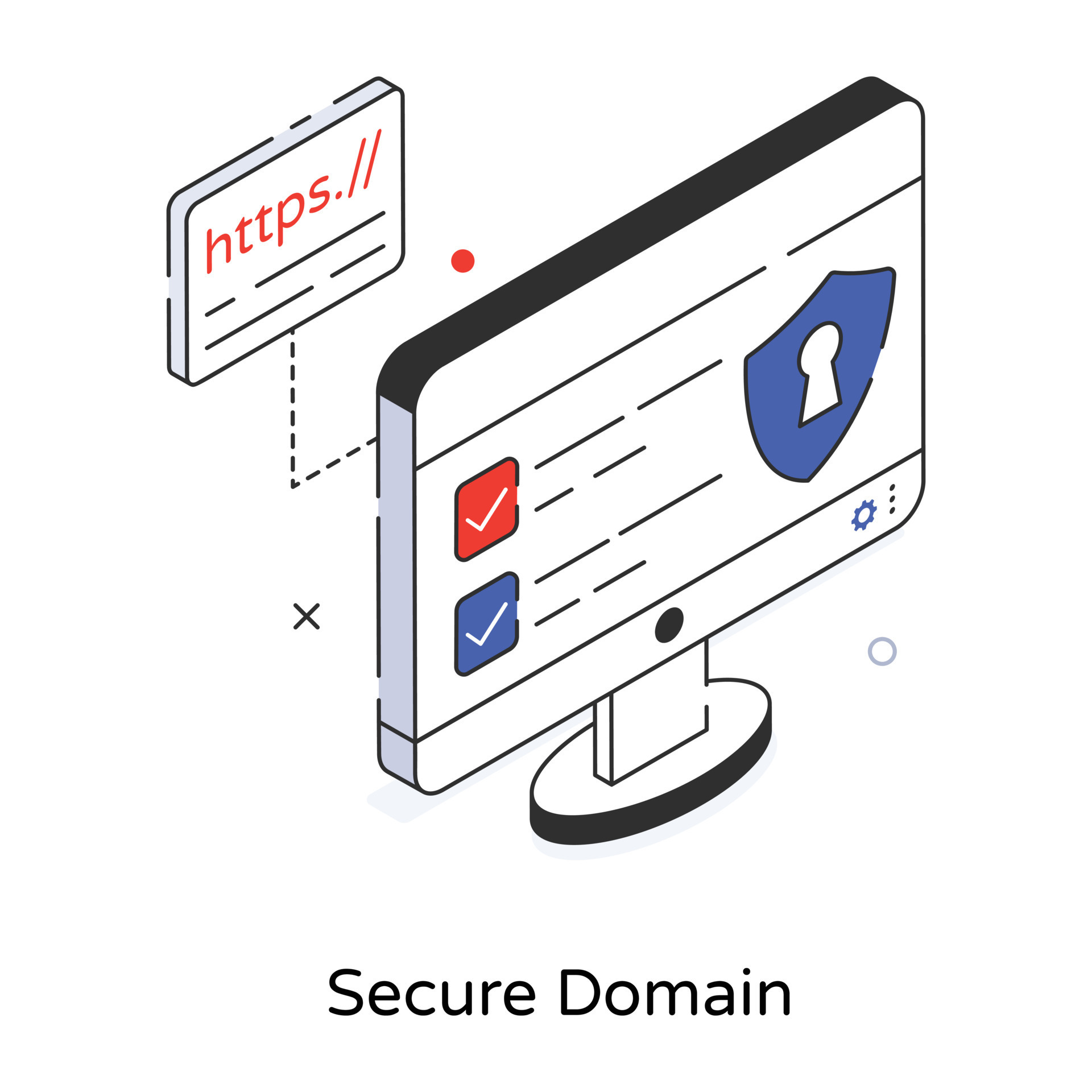 Trendy Secure Domain 17310084 Vector Art At Vecteezy