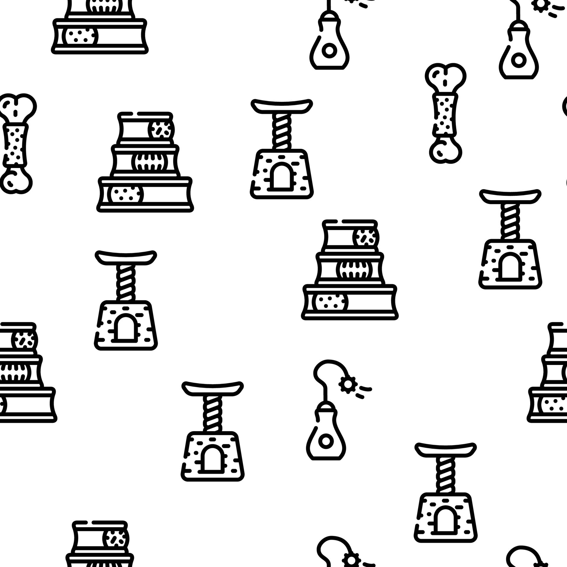 Pet Toys For Enjoyment Animal Vector Seamless Pattern 17313052 Vector pet-toys-for-enjoyment-animal-vector-seamless-pattern-17313052-vector