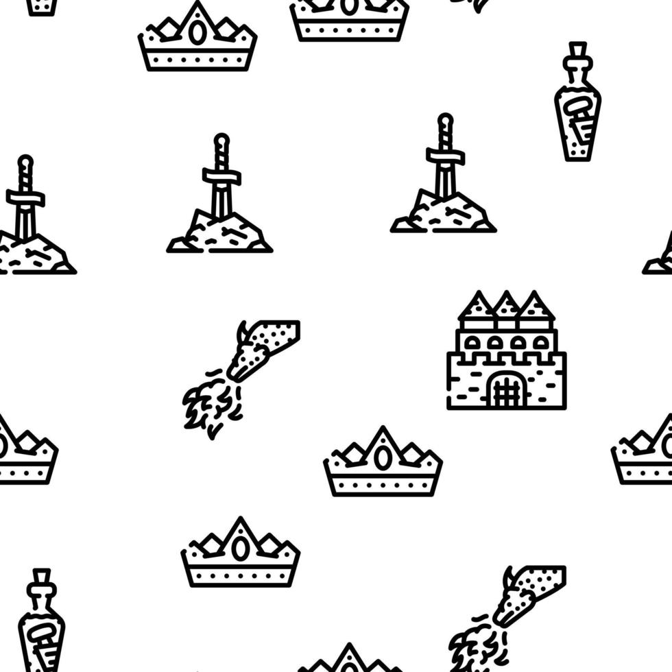 Fairy Tale Story Medieval Book Vector Seamless Pattern 17313199 Vector fairy-tale-story-medieval-book-vector-seamless-pattern-17313199-vector
