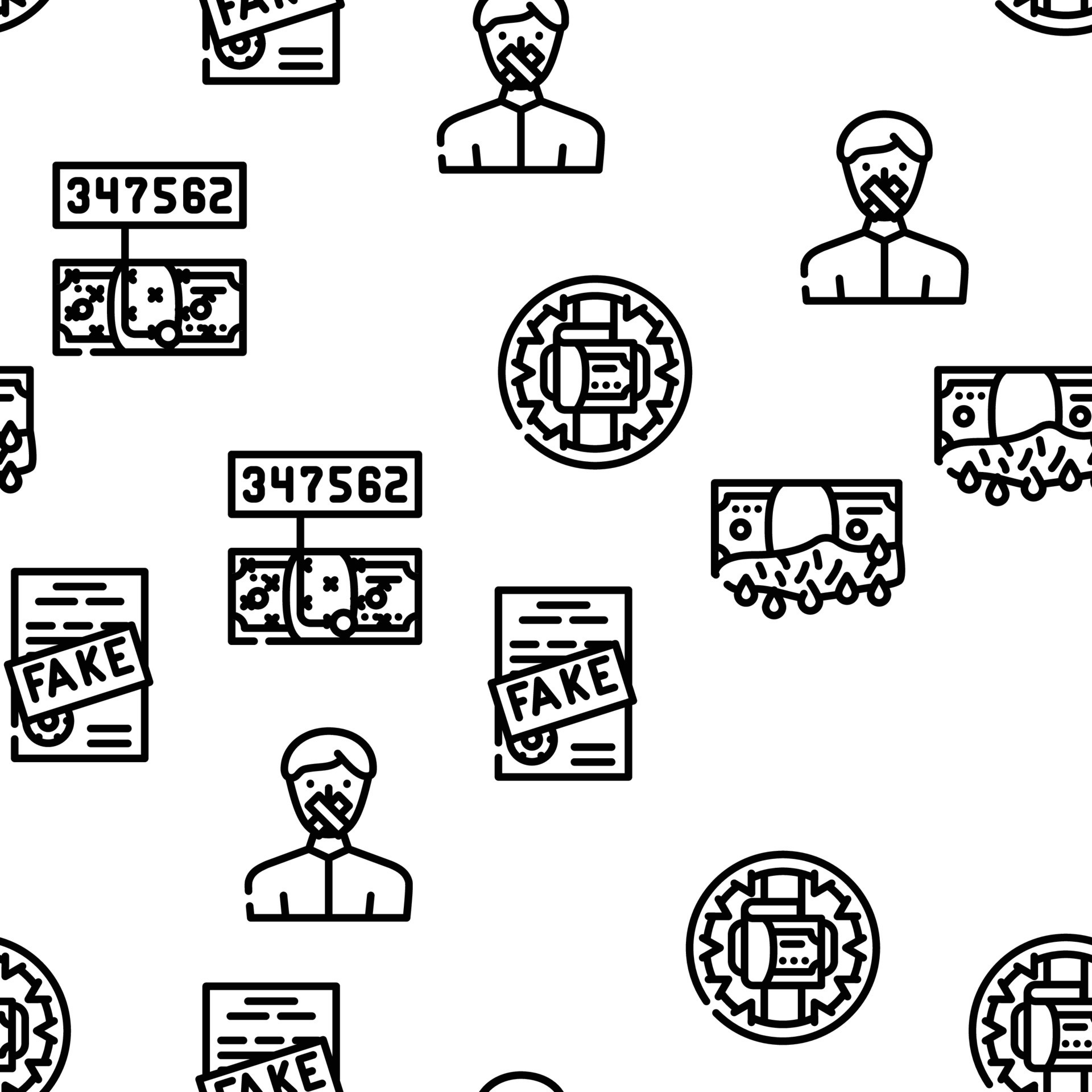 Corruption Problem Vector Seamless Pattern 17313669 Vector Art at Vecteezy