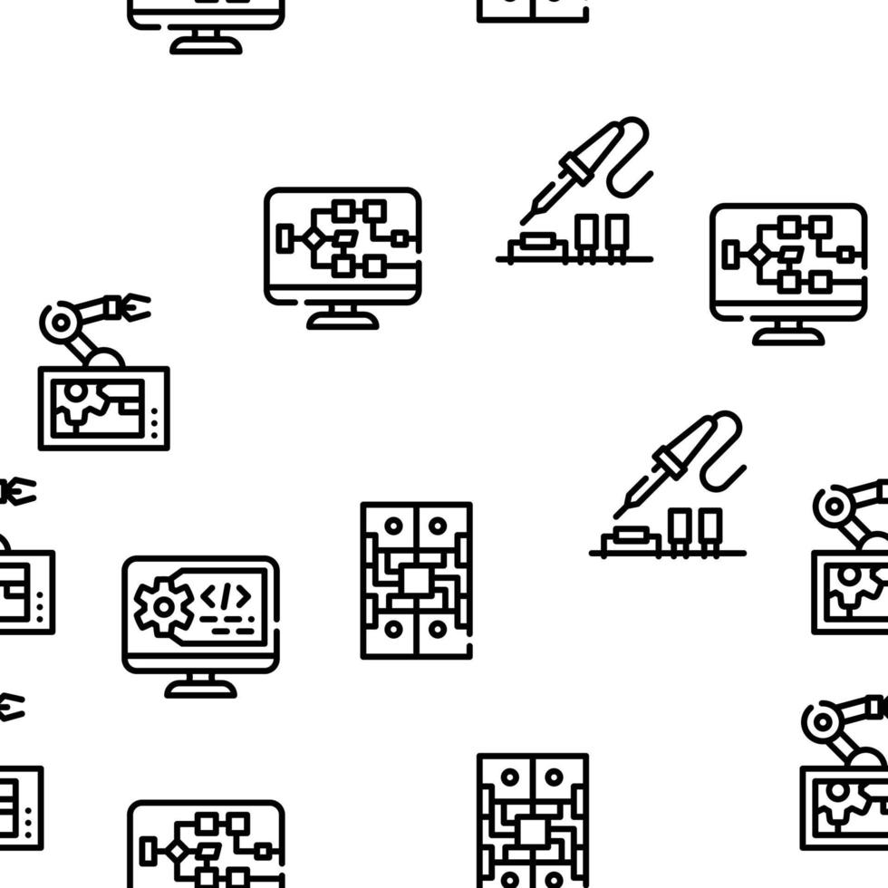Automation Engineer Vector Seamless Pattern 17313876 Vector Art at Vecteezy
