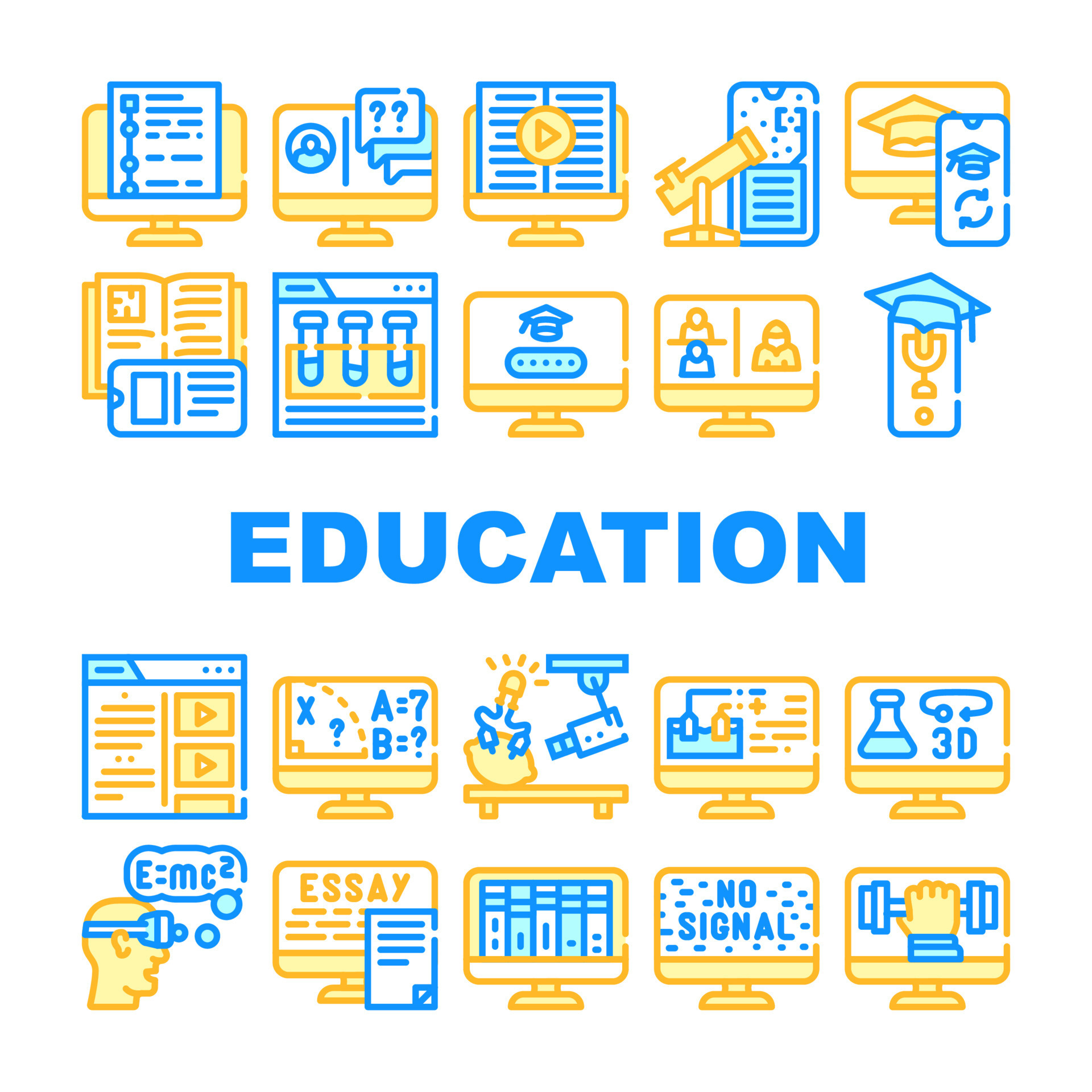 Online Education Learning Lesson Icons Set Vector 17316127 Vector Art ... Online Education Learning Lesson Icons Set Vector 17316127 Vector Art ...