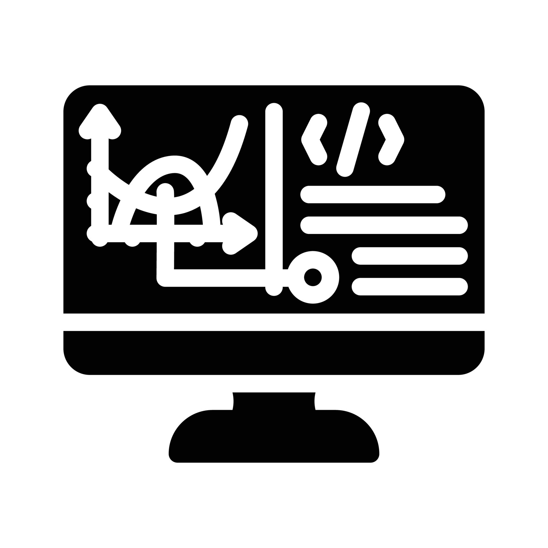 programming software data science glyph icon vector illustration ... programming software data science glyph icon vector illustration ...