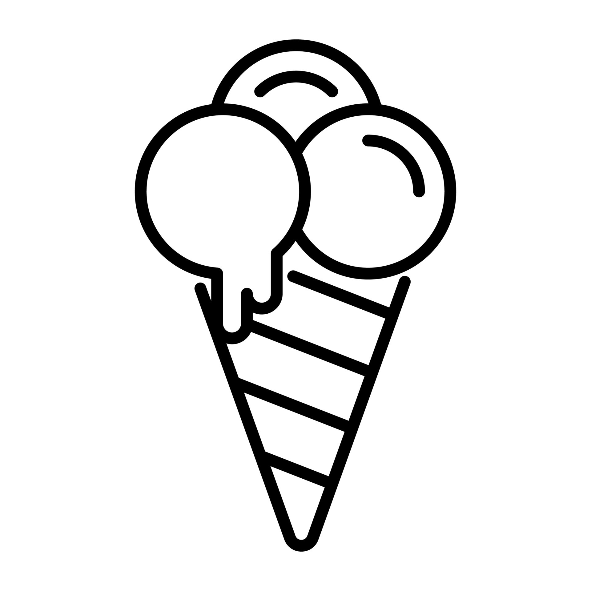 un icono de cono de helado fácil de descargar, cono de helado de tres ... un icono de cono de helado fácil de descargar, cono de helado de tres ...
