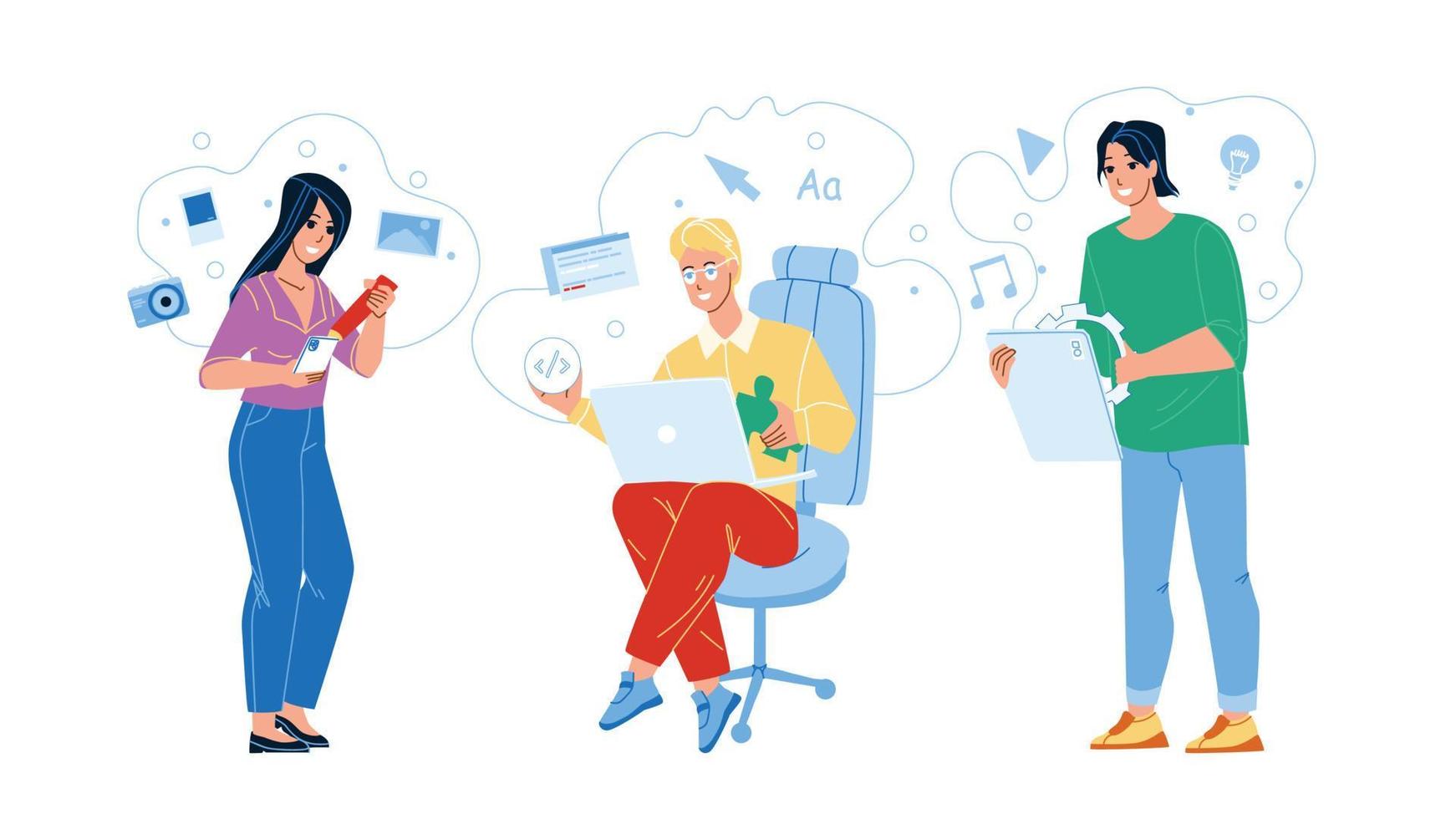 User Generated Content Ugc Workers Business Vector 17317103 Vector Art ... User Generated Content Ugc Workers Business Vector 17317103 Vector Art ...