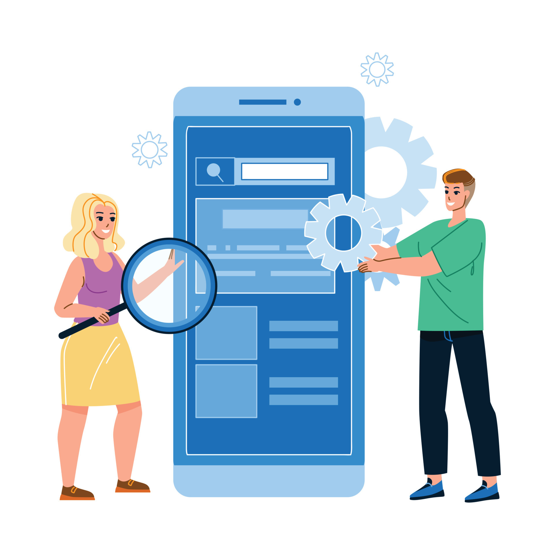 Usability Testing Making It Developers Vector 17317120 Vector Art At Vecteezy