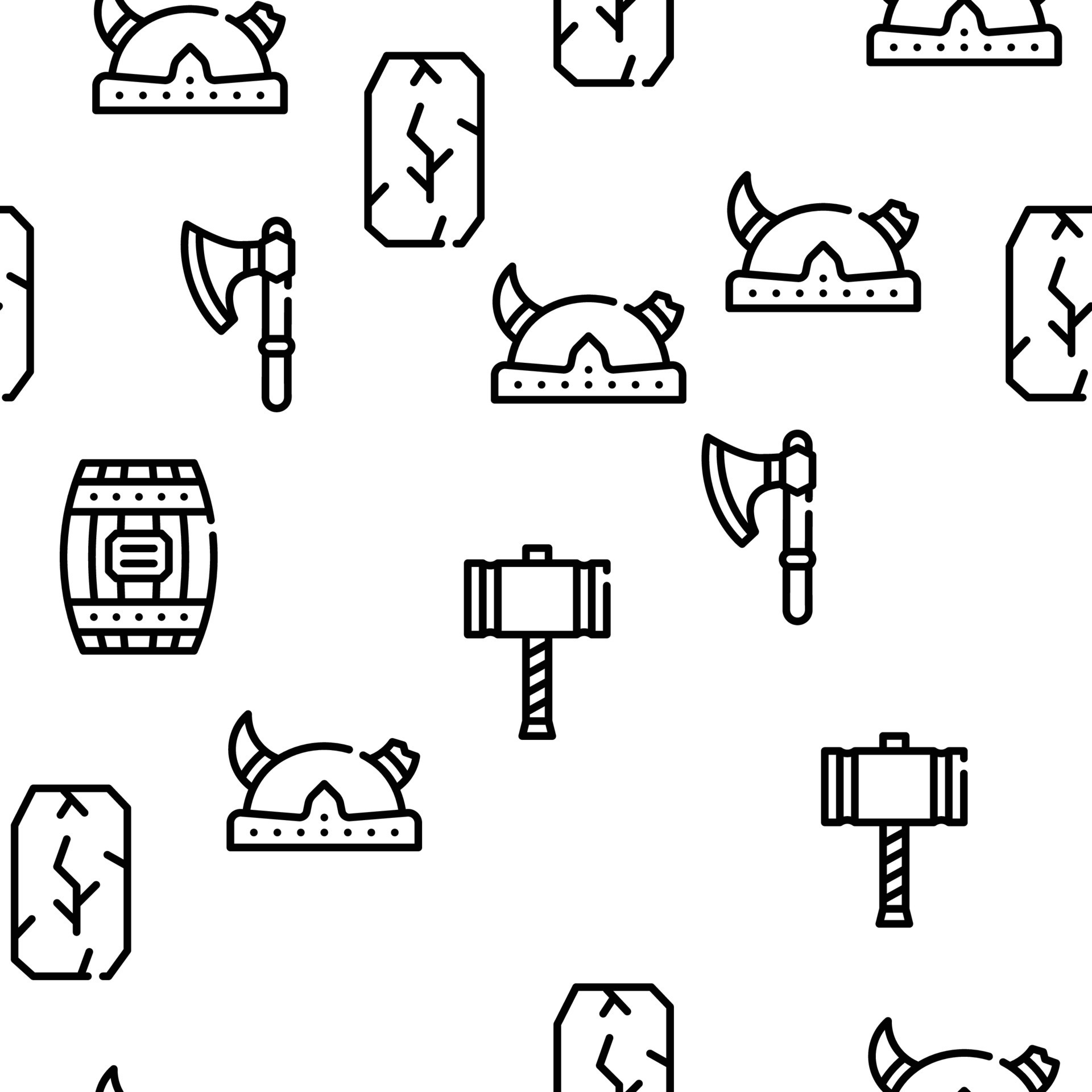 Viking Ancient Culture Vector Seamless Pattern 17317463 Vector Art At