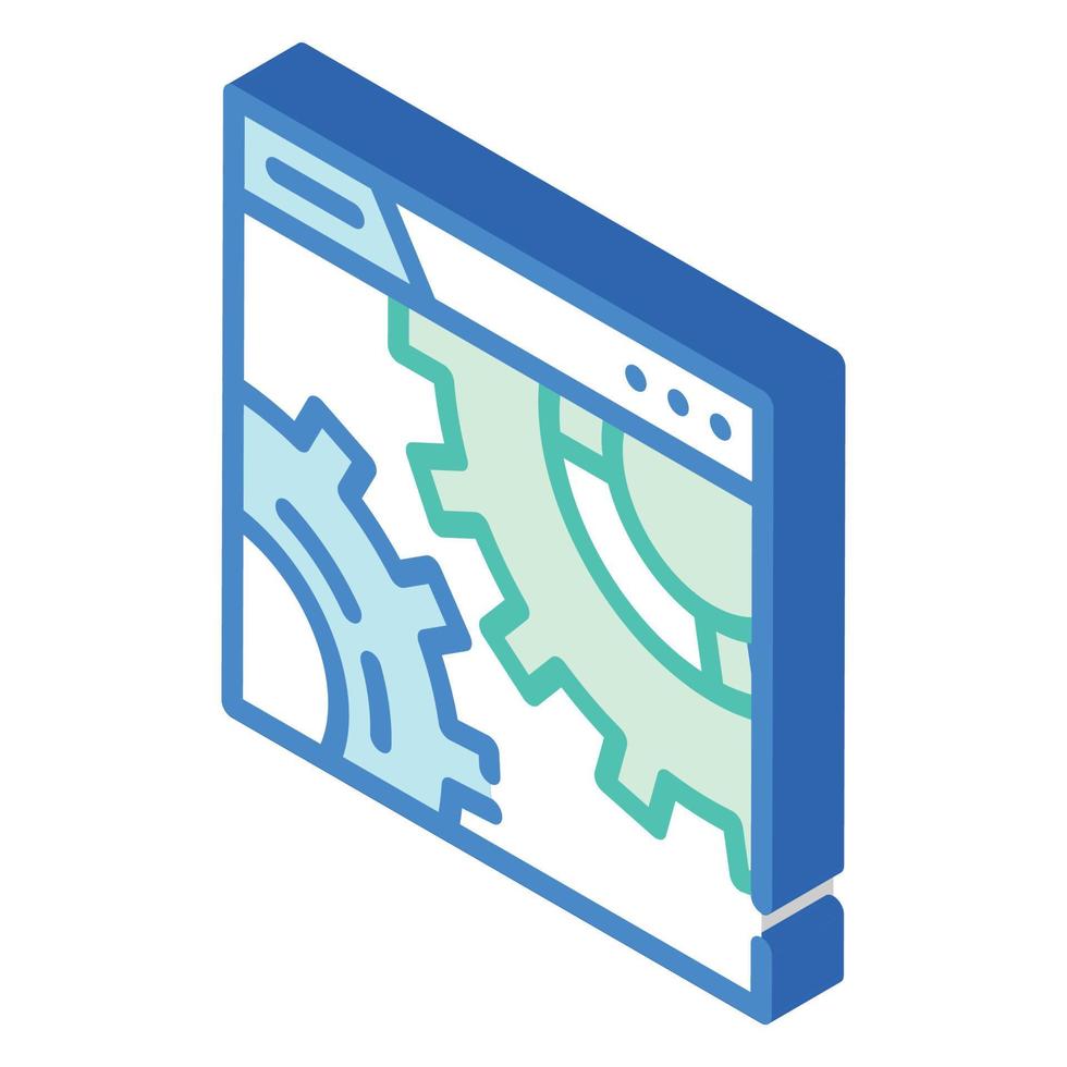 settings and seo optimization working mechanism isometric icon vector ... settings and seo optimization working mechanism isometric icon vector ...