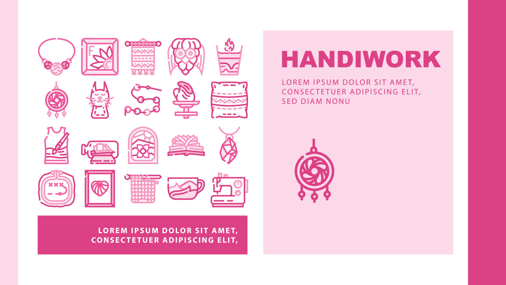 Handiwork Craft Hobby Occupation Landing Header Vector 17318341 Vector