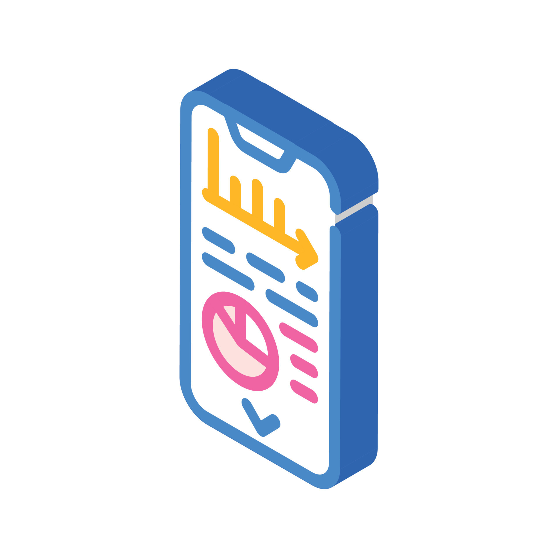 Data Analysis Mobile App Isometric Icon Vector Illustration 17318449